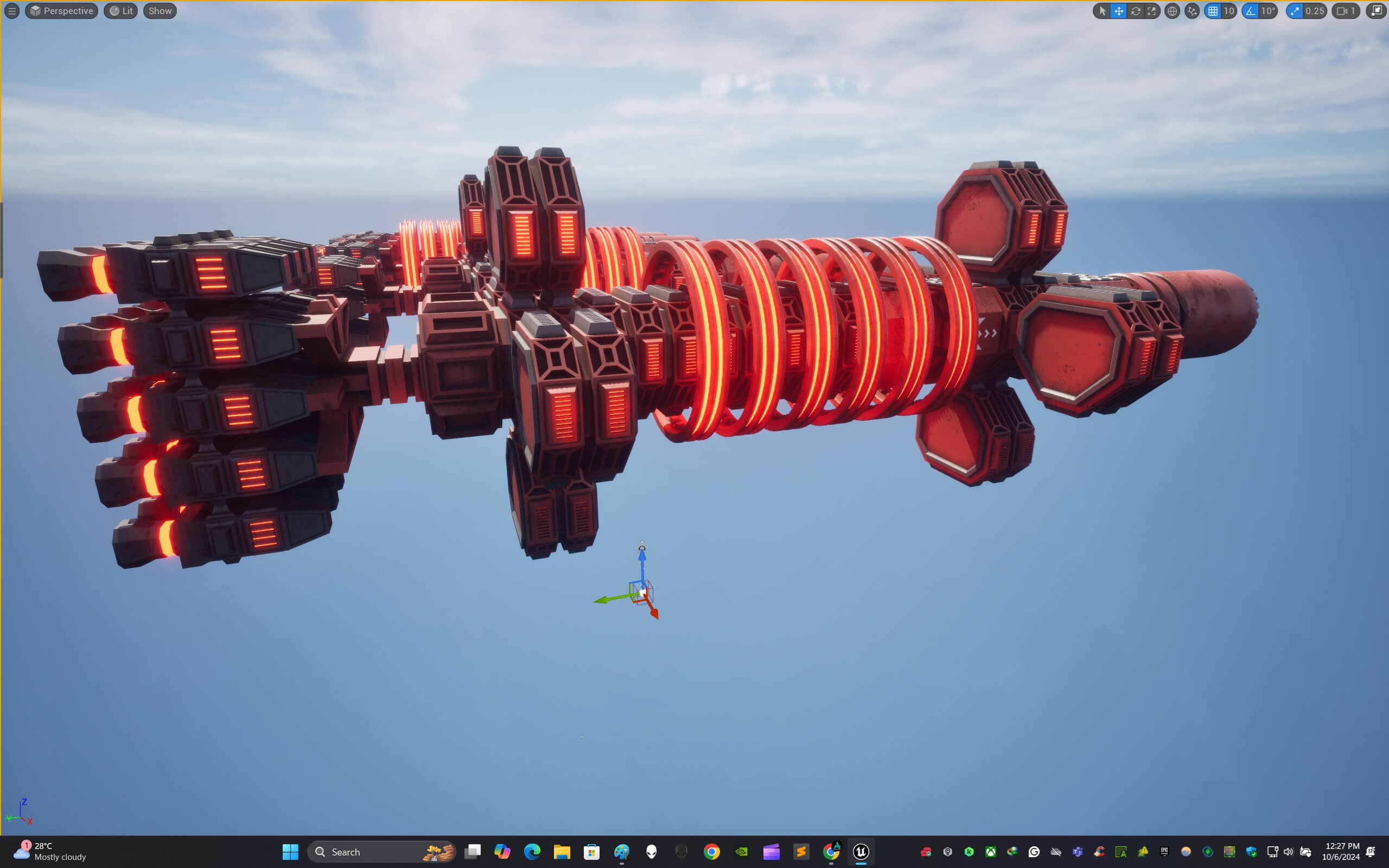 Modular Spaceship Three - 3D Model by ApuArt