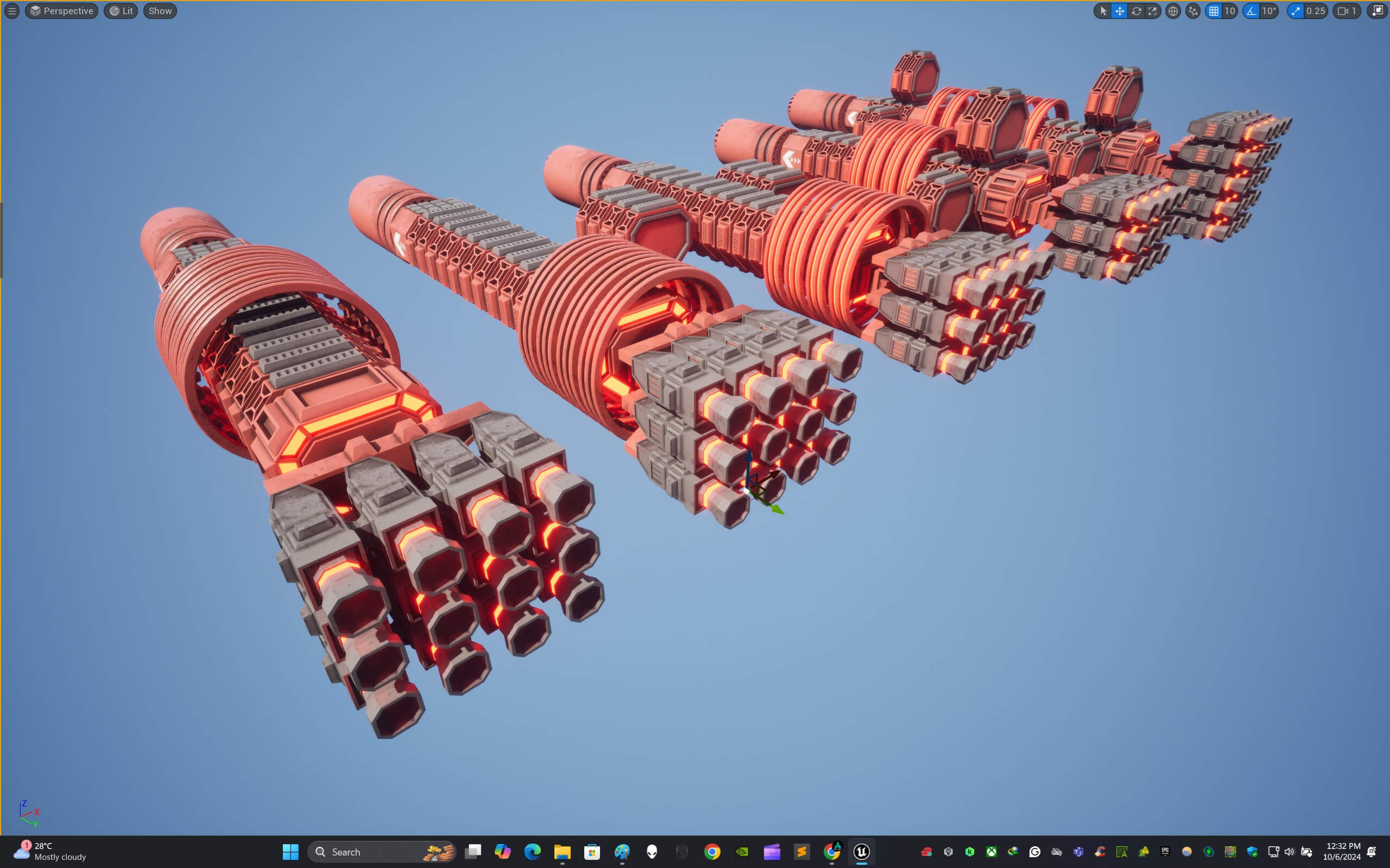 Modular Spaceship Three - 3D Model by ApuArt