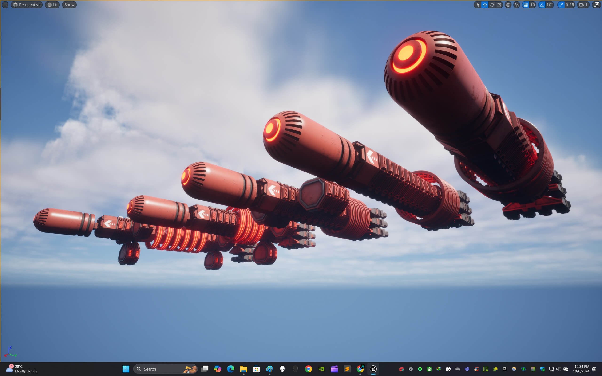 Modular Spaceship Three - 3D Model by ApuArt