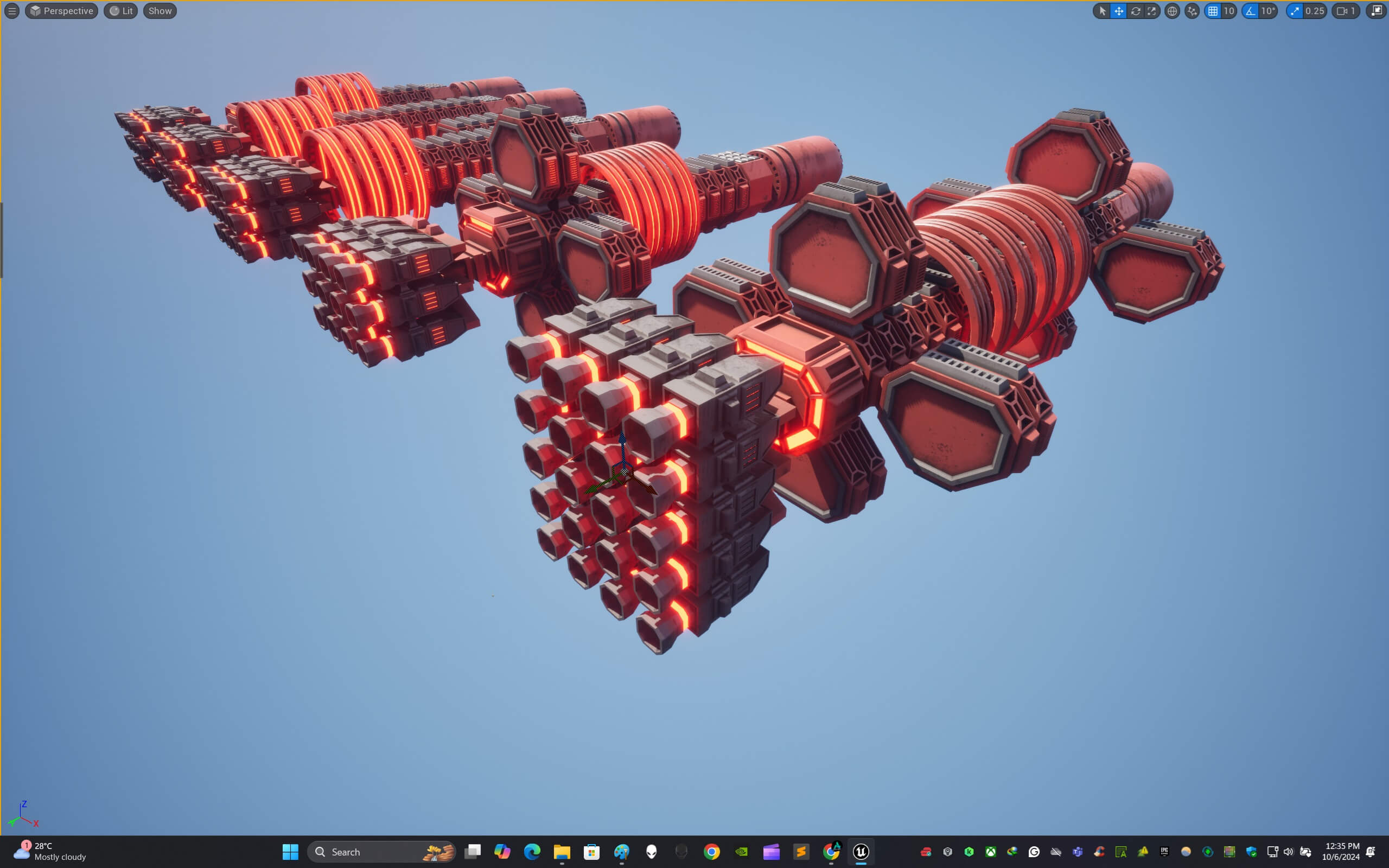 Modular Spaceship Three - 3D Model by ApuArt