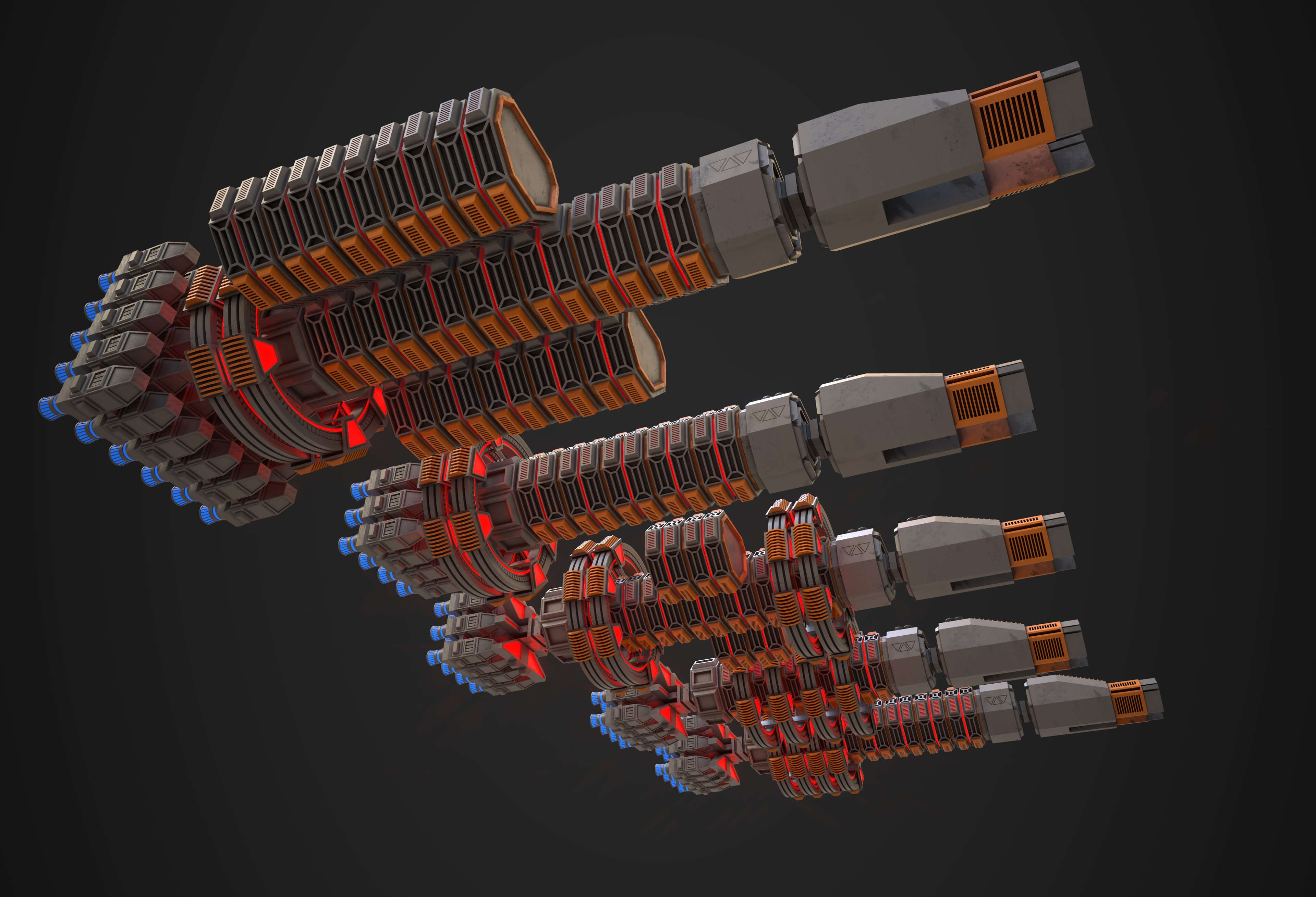 Modular Spaceship Two - 3D Model by ApuArt
