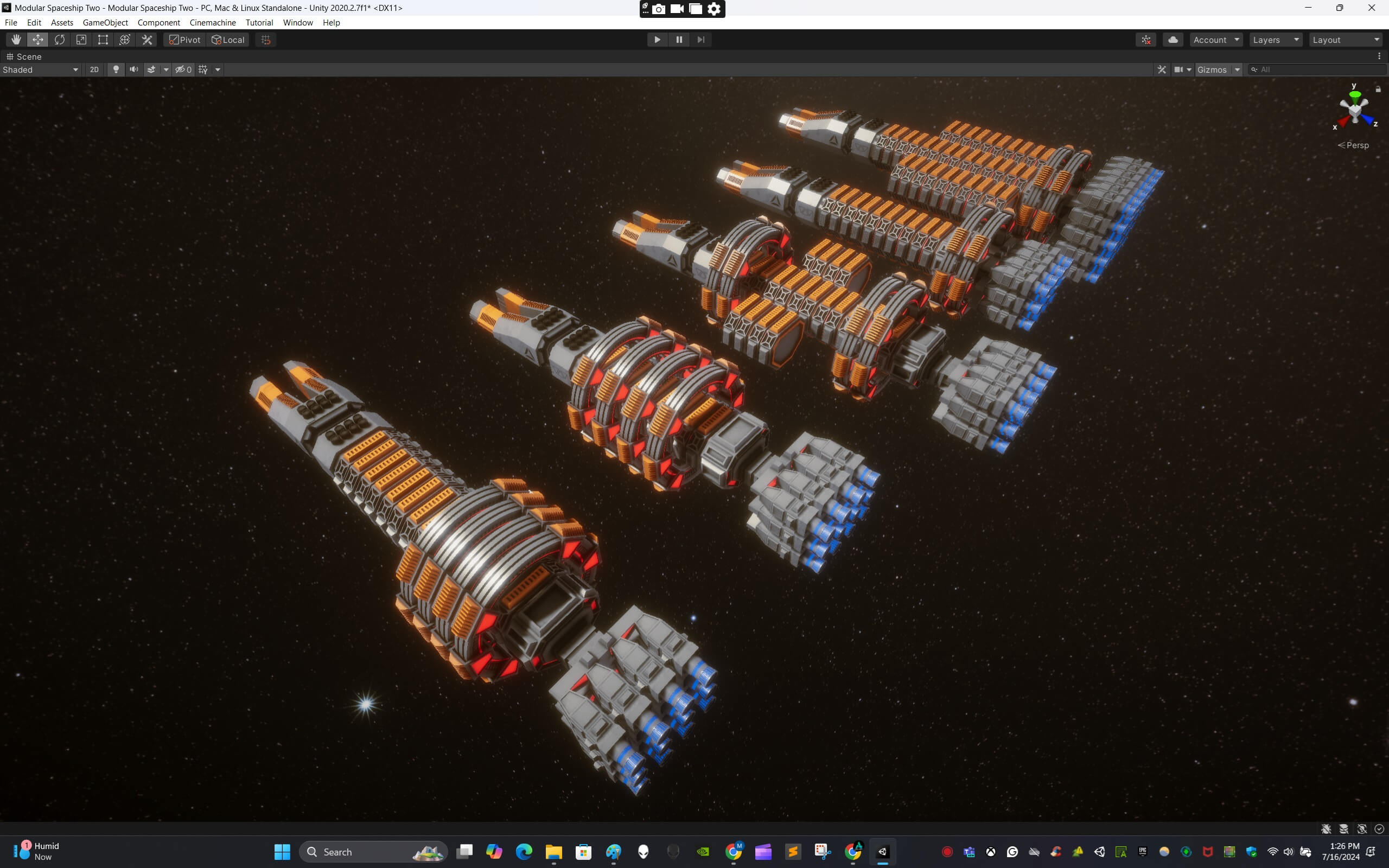 Modular Spaceship Two - 3D Model by ApuArt