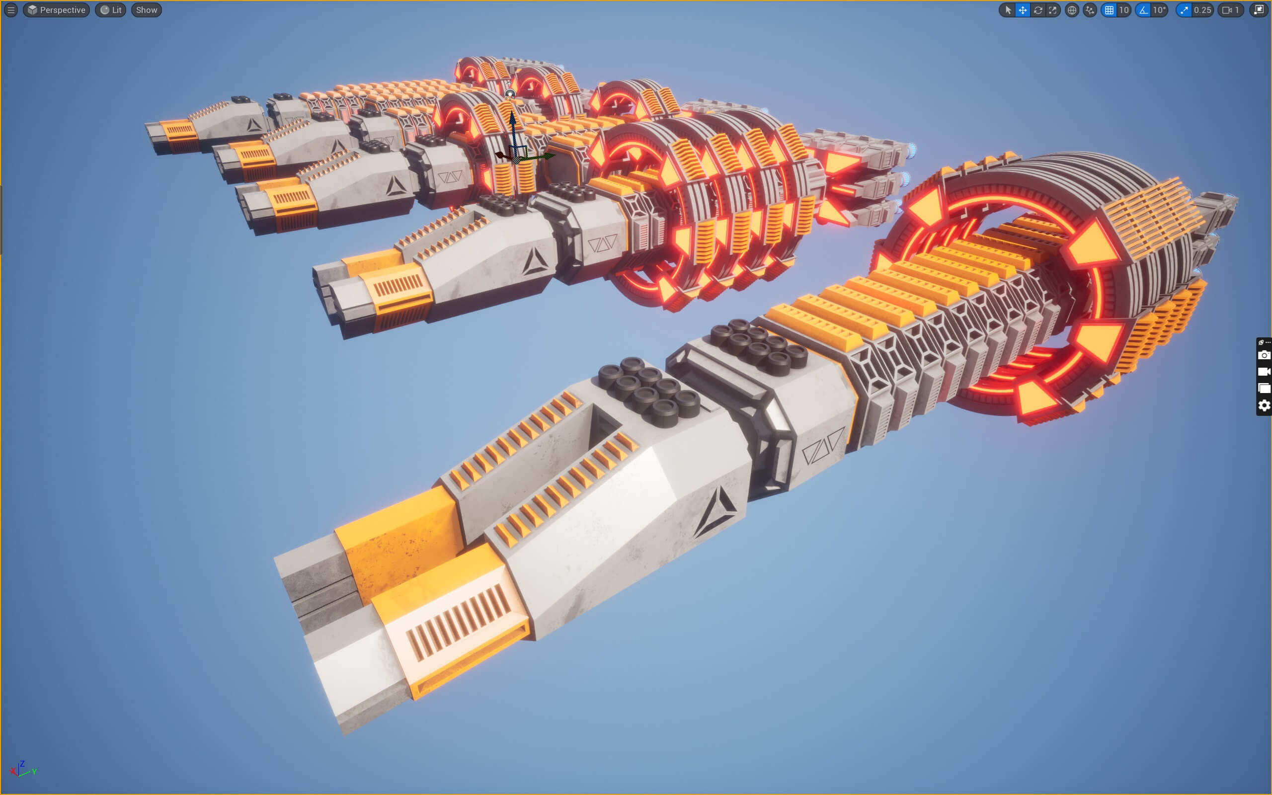 Modular Spaceship Two - 3D Model by ApuArt