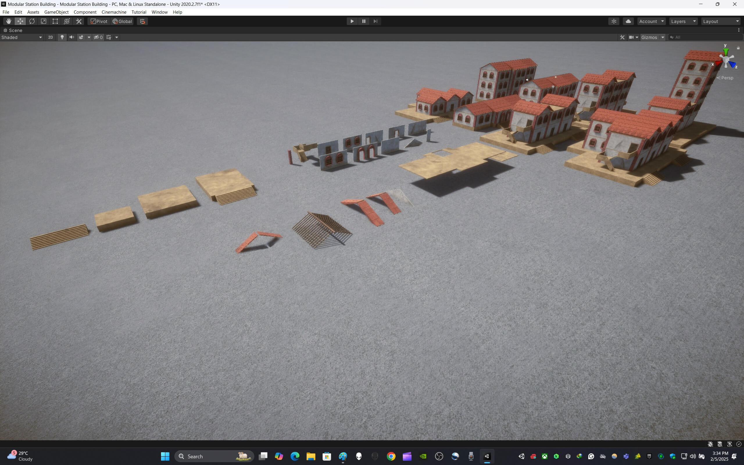 Modular Station Buildings - 3D Model by ApuArt