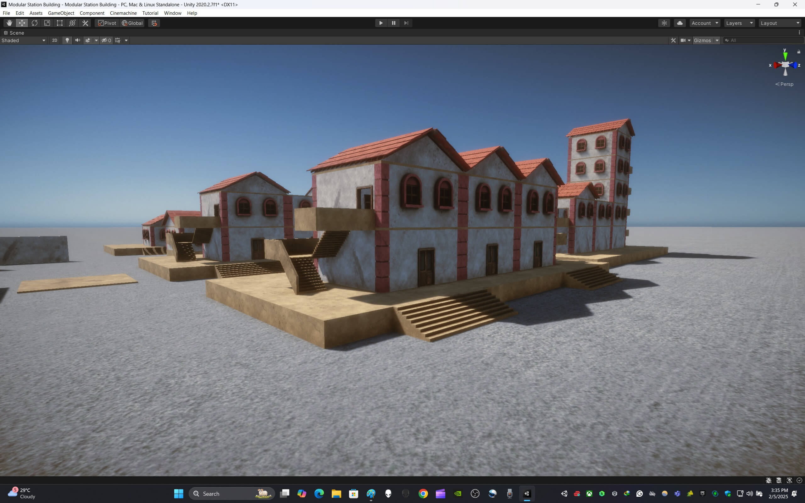 Modular Station Buildings - 3D Model by ApuArt