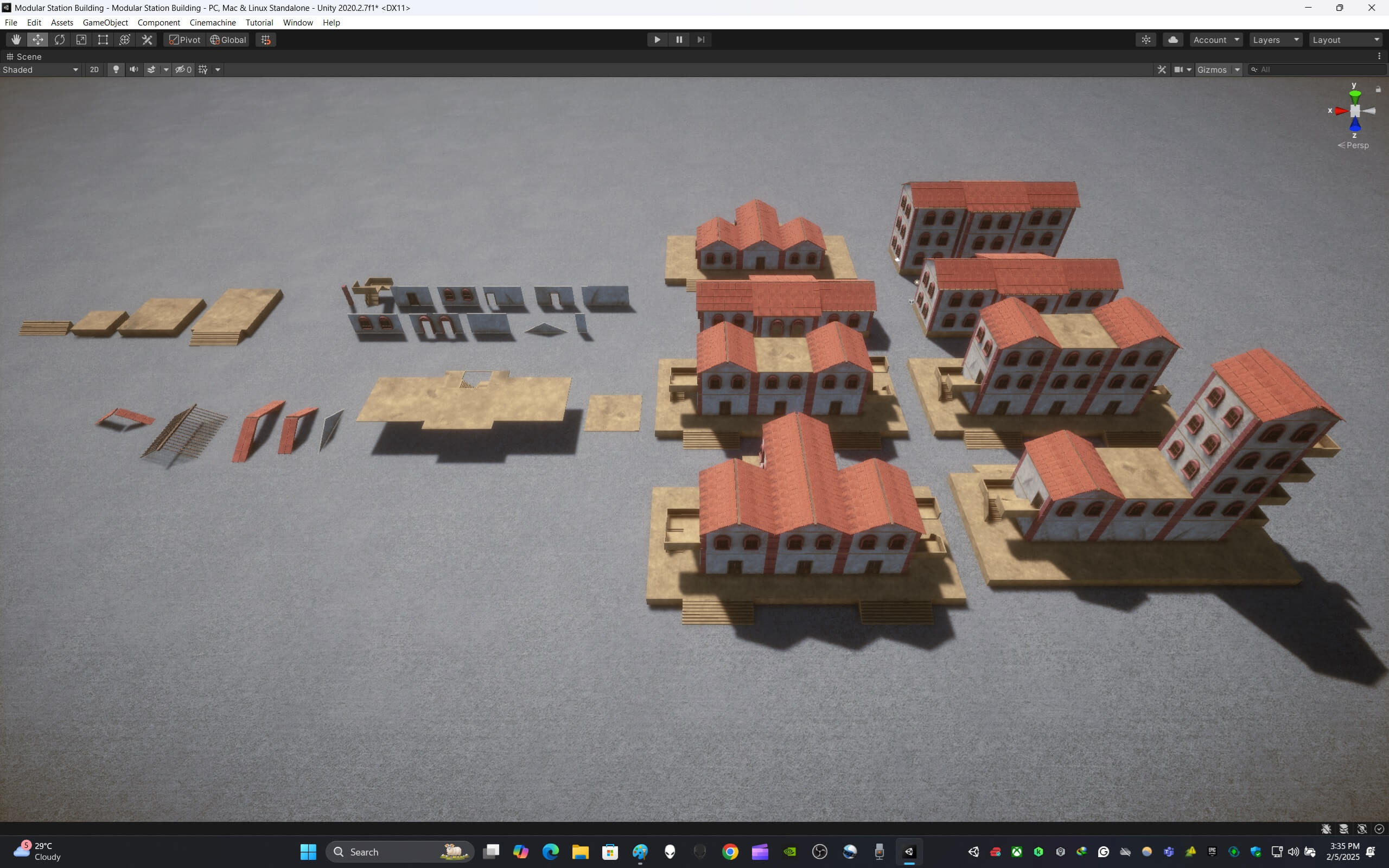Modular Station Buildings - 3D Model by ApuArt