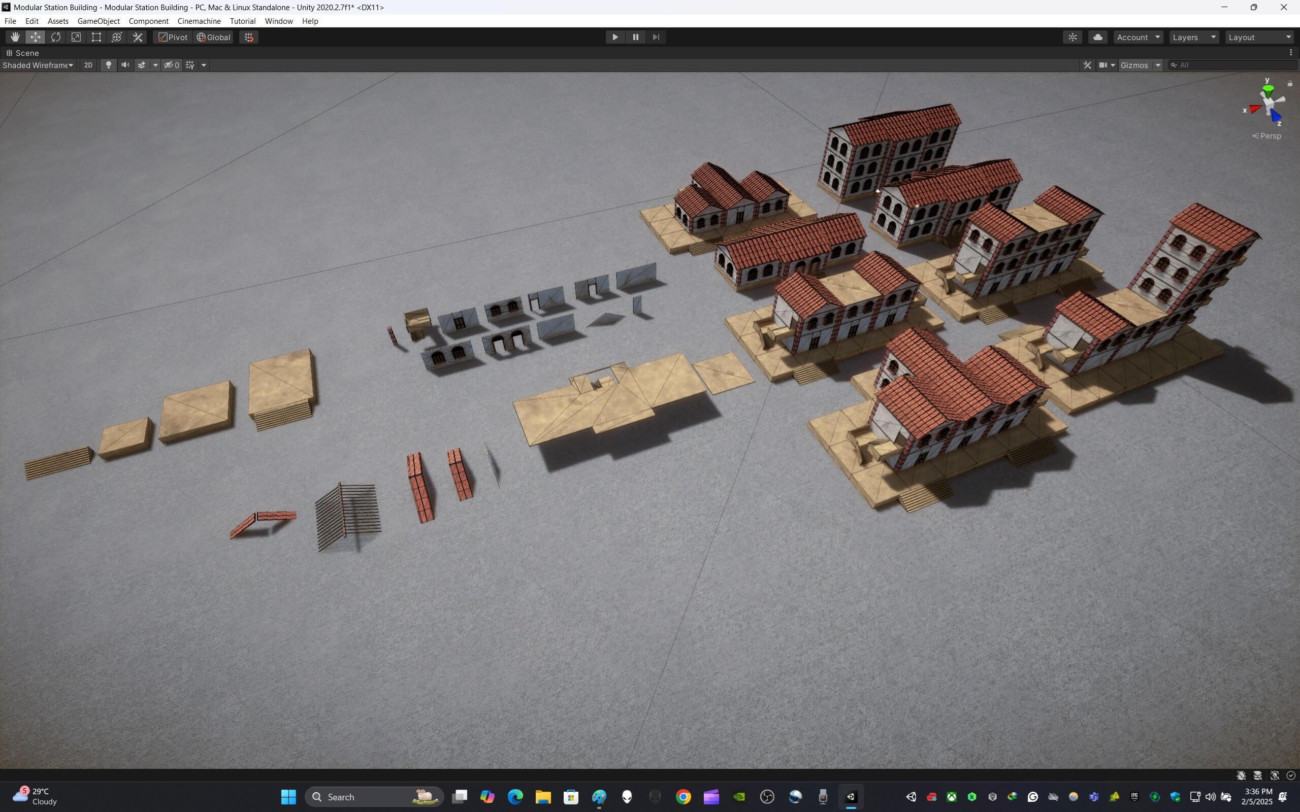 Modular Station Buildings - 3D Model by ApuArt