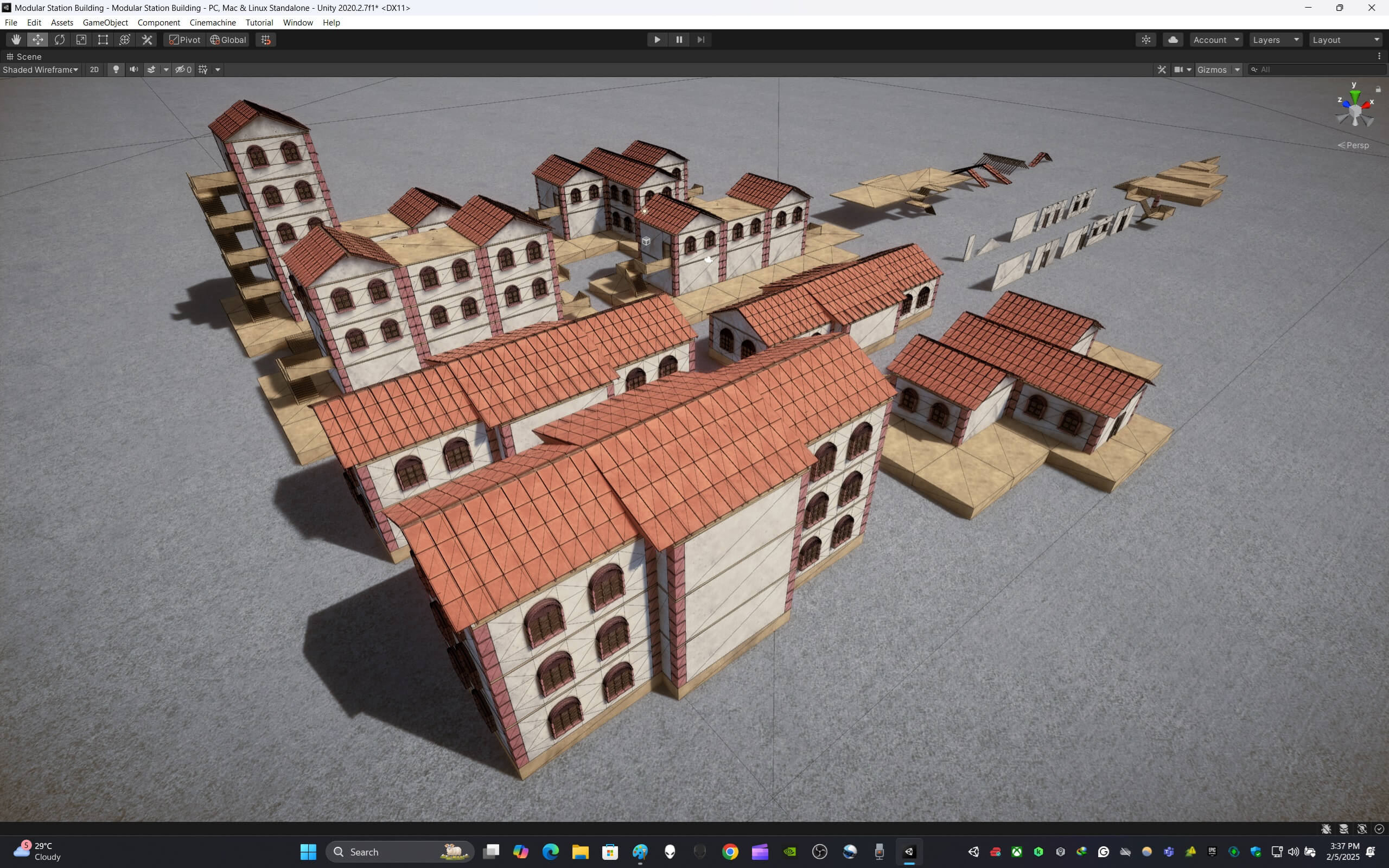 Modular Station Buildings - 3D Model by ApuArt