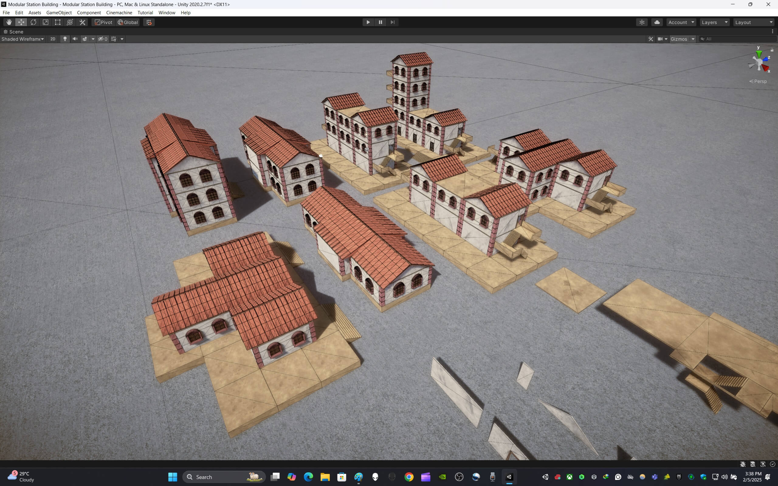 Modular Station Buildings - 3D Model by ApuArt