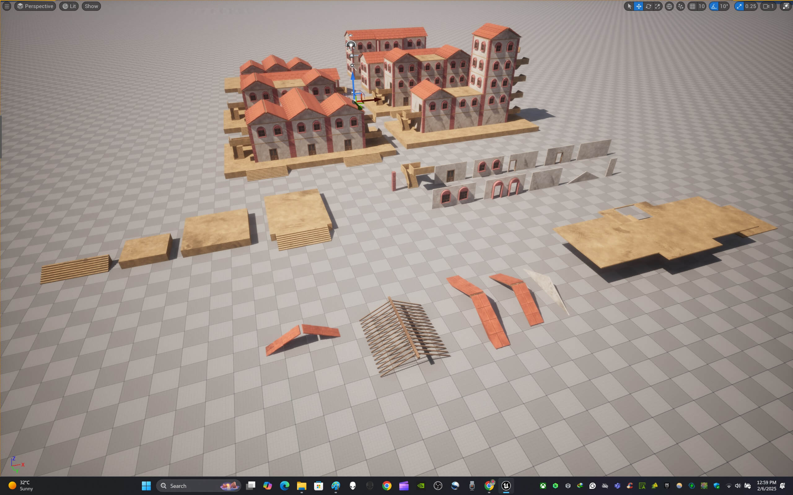 Modular Station Buildings - 3D Model by ApuArt