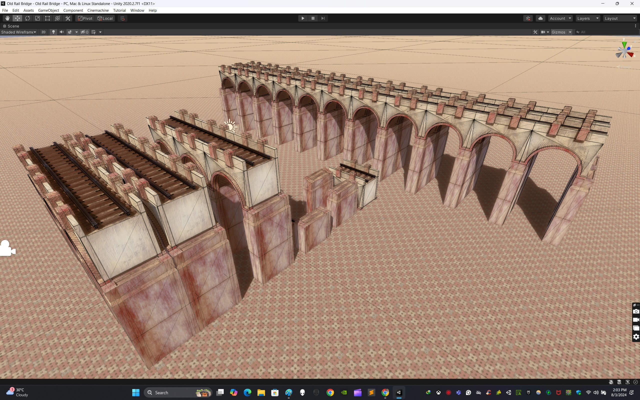Old Modular Rail Bridge - 3D Model by ApuArt