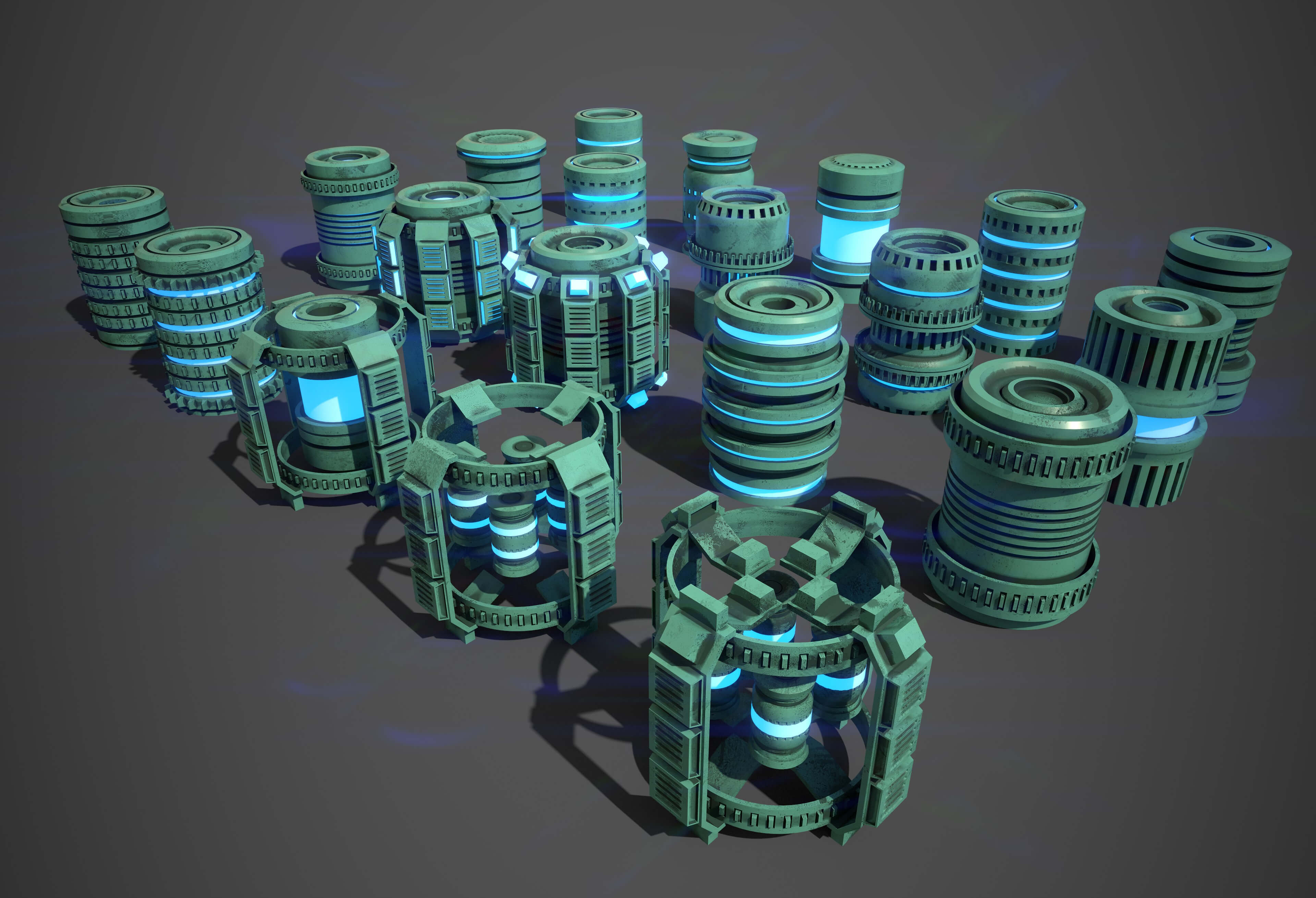 Sci-Fi Cylinder Version One 3D Model by ApuArt