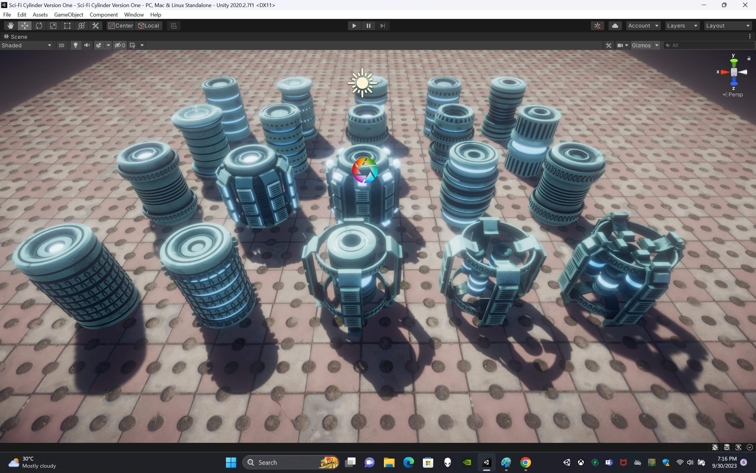 Sci-Fi Cylinder Version One 3D Model by ApuArt