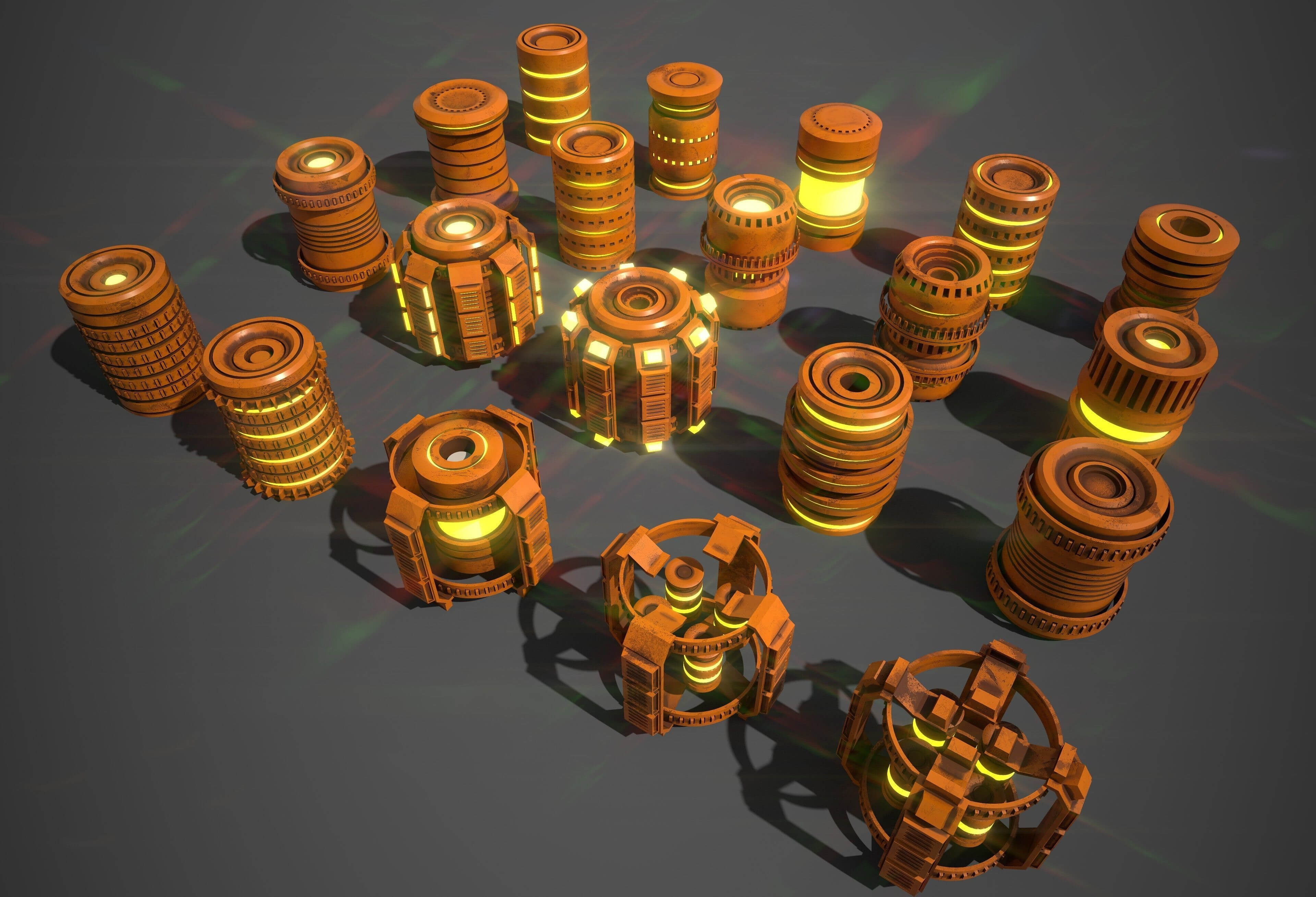 Sci-Fi Cylinder Version Two 3D Model by ApuArt