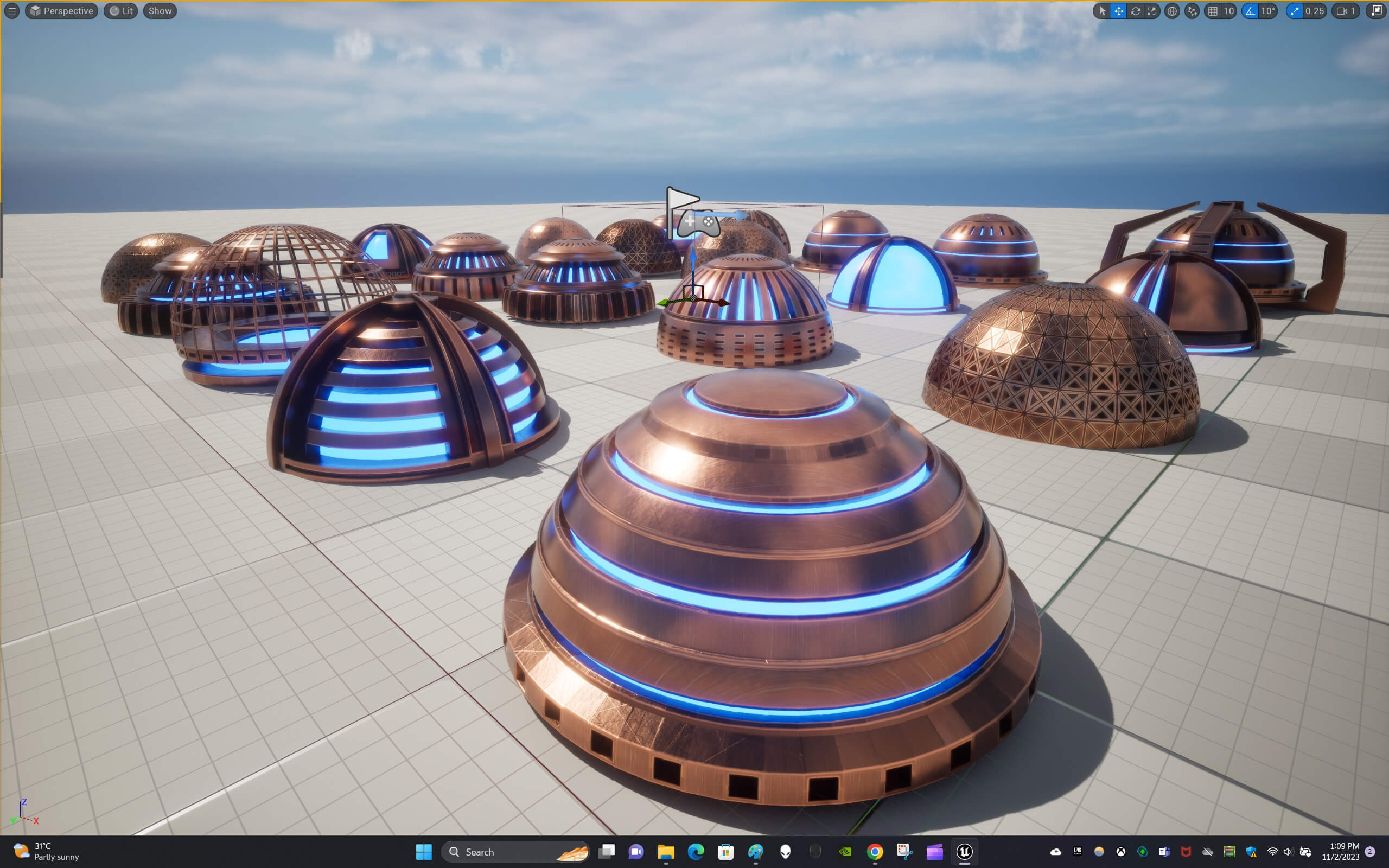 Sci-Fi Dome Collection 3D Model by ApuArt