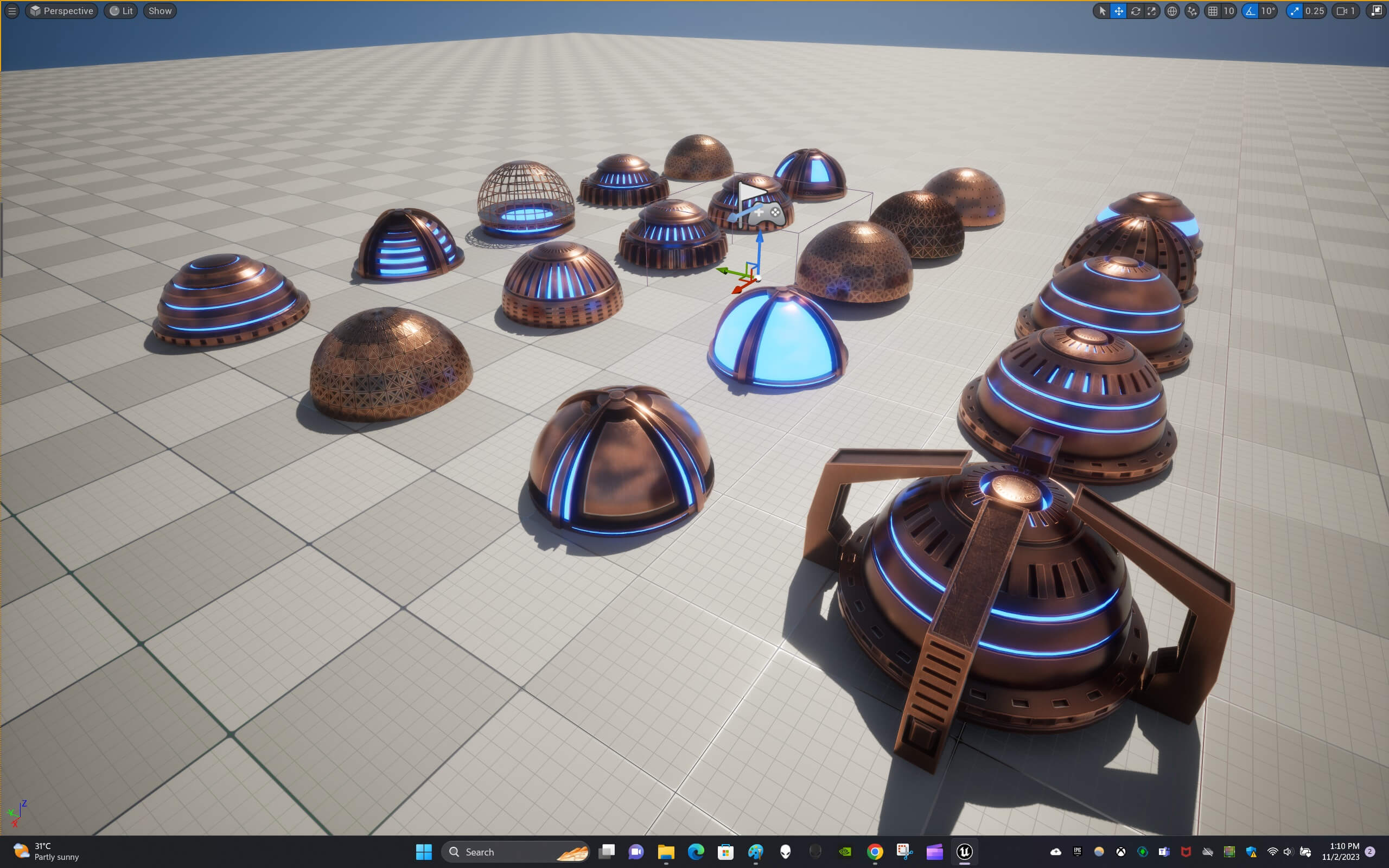 Sci-Fi Dome Collection 3D Model by ApuArt