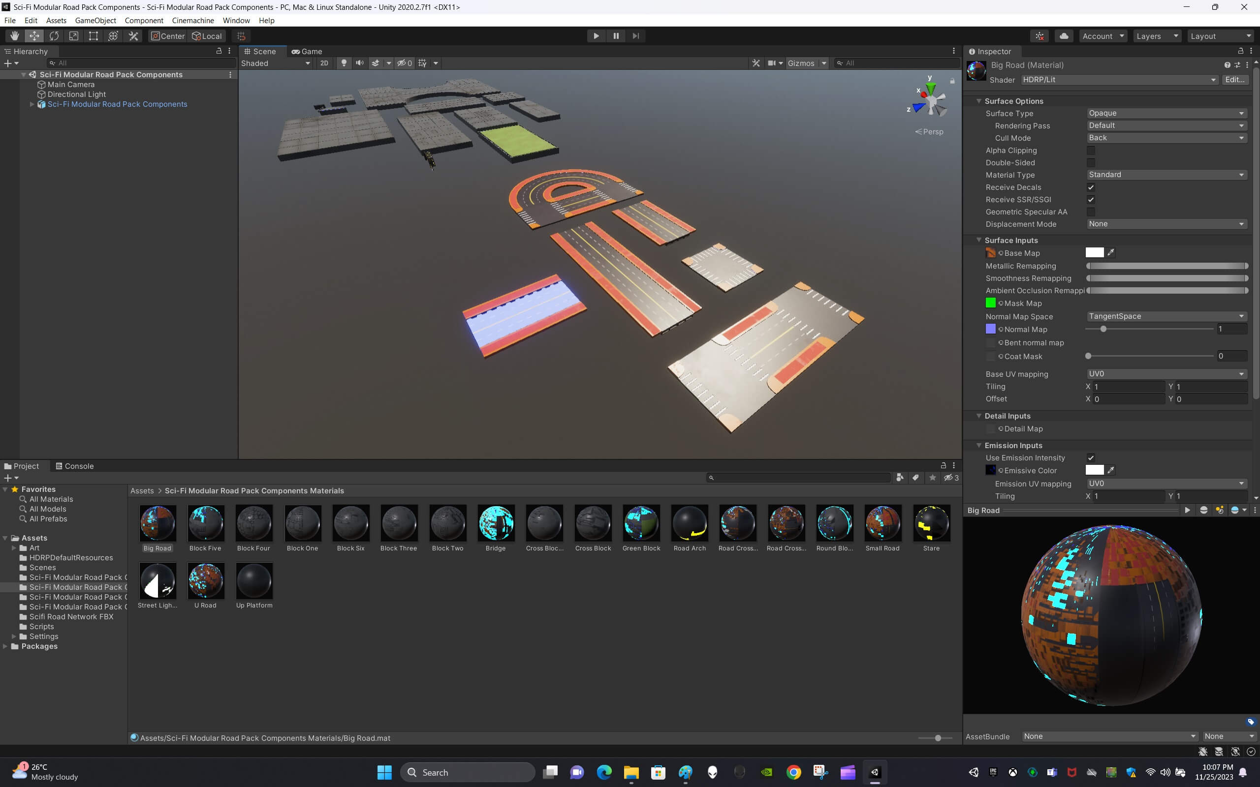 Sci-Fi Modular Road Pack 3D Model by ApuArt