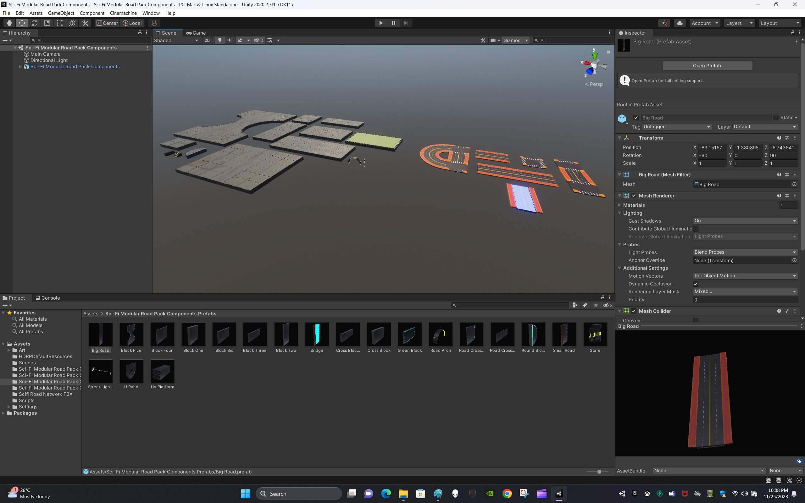 Sci-Fi Modular Road Pack 3D Model by ApuArt