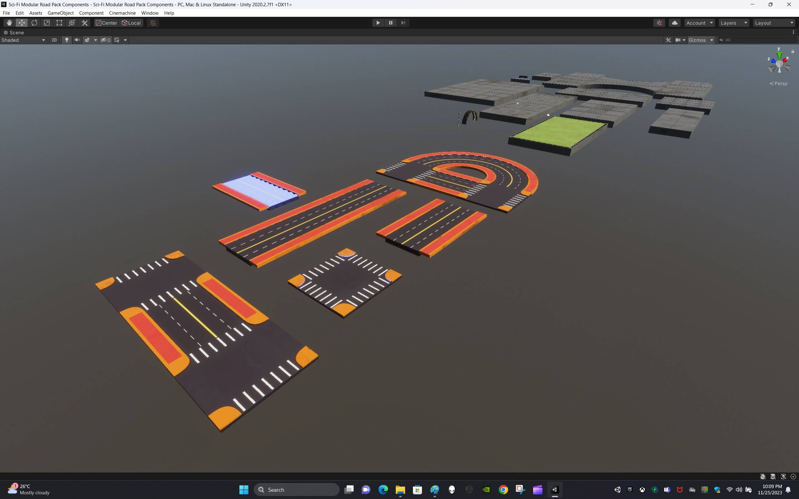 Sci-Fi Modular Road Pack 3D Model by ApuArt