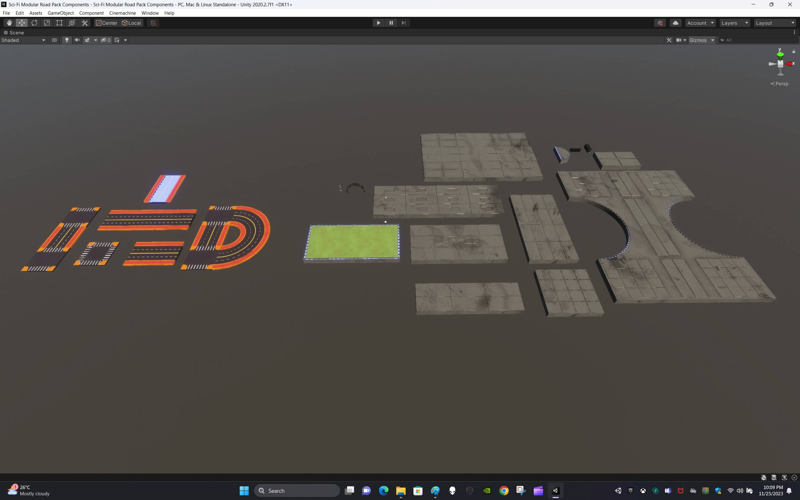 Sci-Fi Modular Road Pack 3D Model by ApuArt