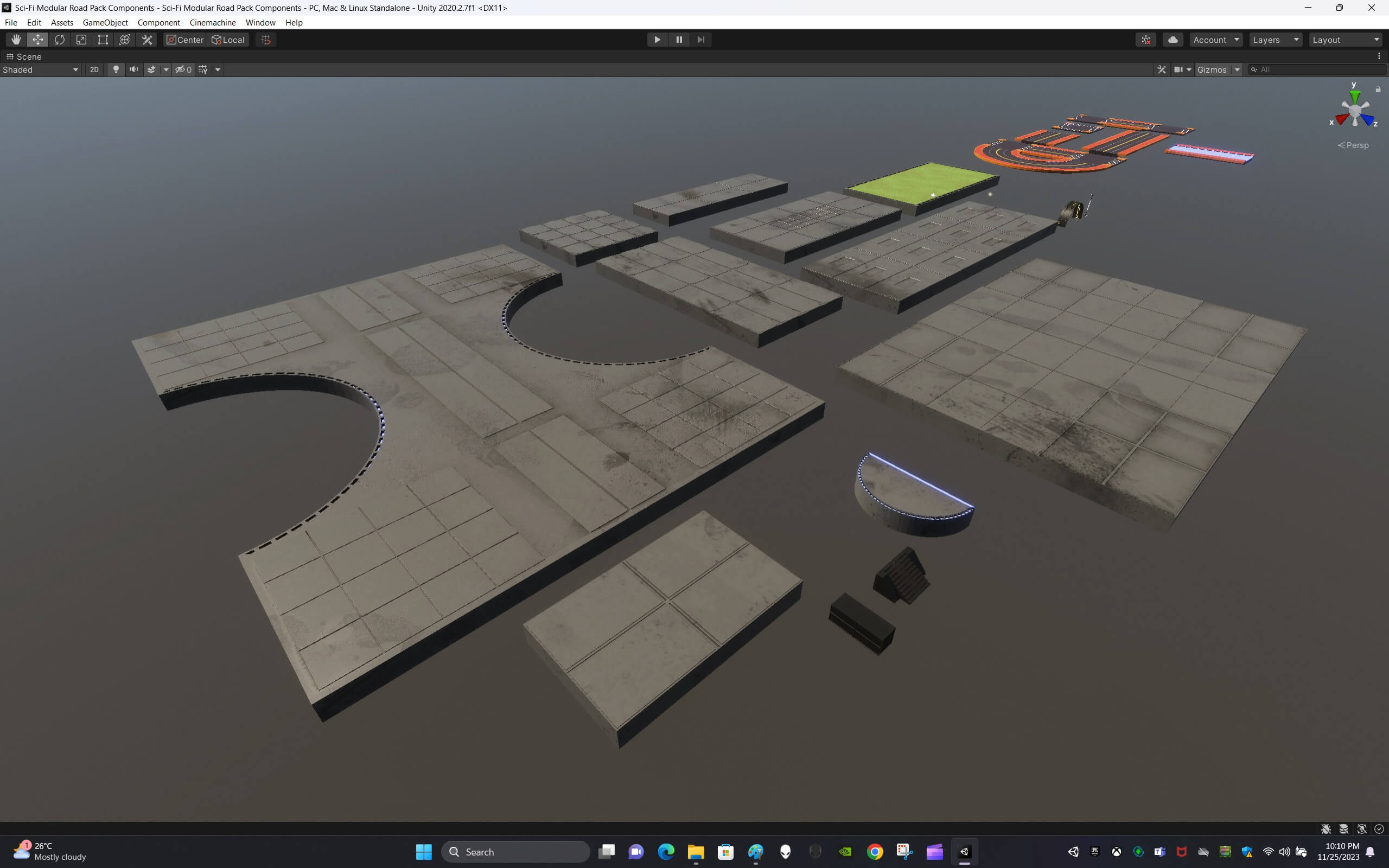 Sci-Fi Modular Road Pack 3D Model by ApuArt