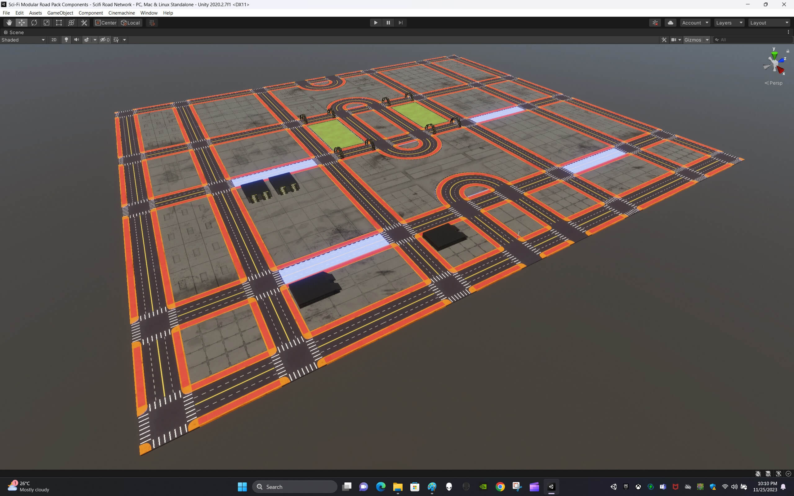 Sci-Fi Modular Road Pack 3D Model by ApuArt