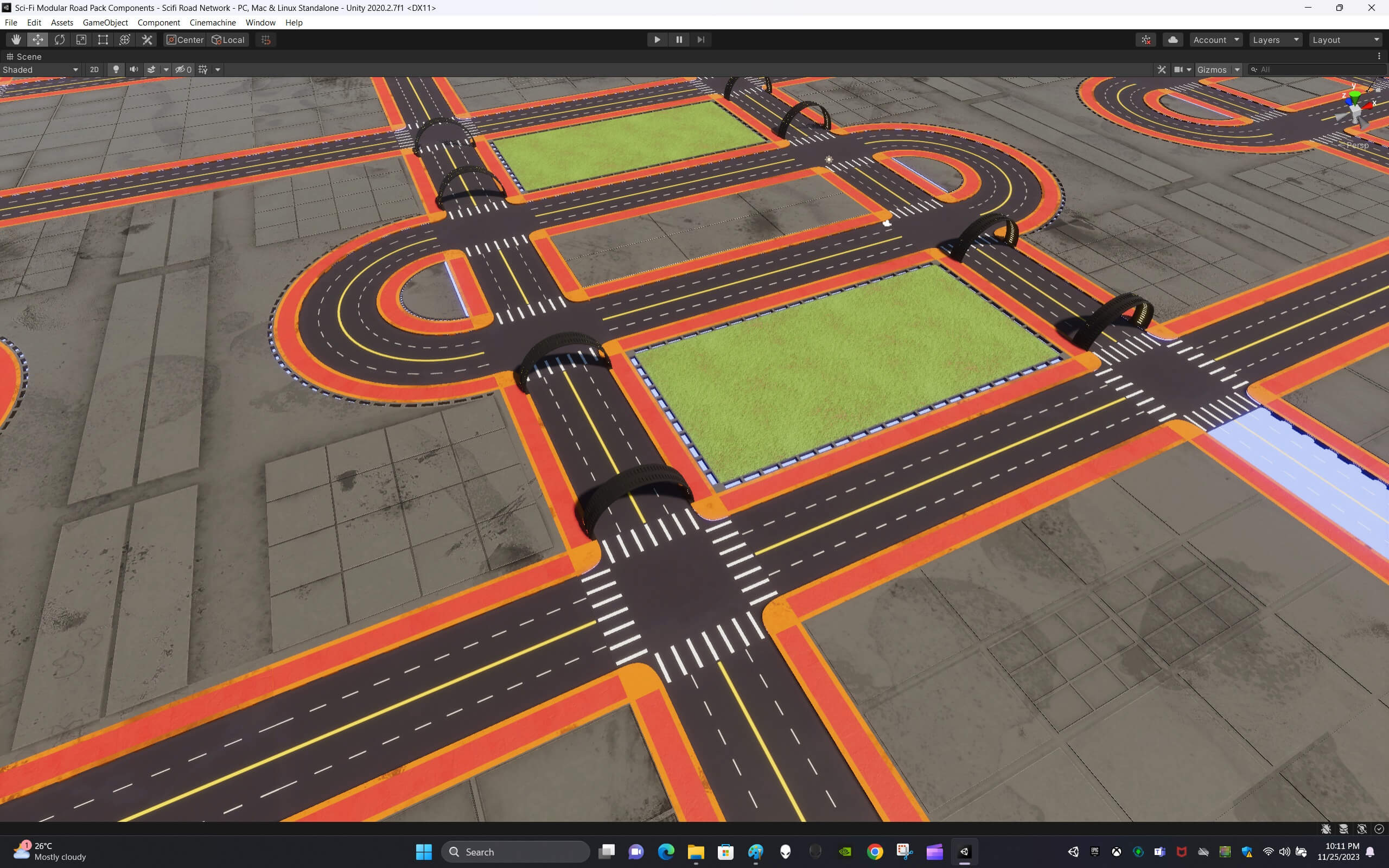 Sci-Fi Modular Road Pack 3D Model by ApuArt