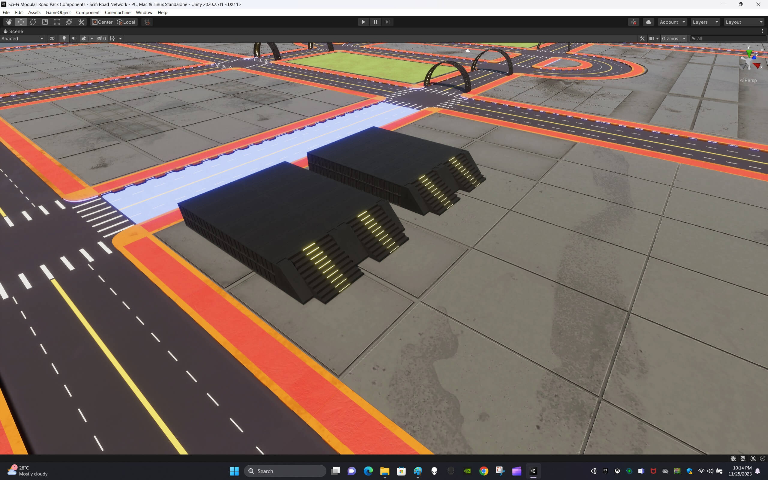 Sci-Fi Modular Road Pack 3D Model by ApuArt