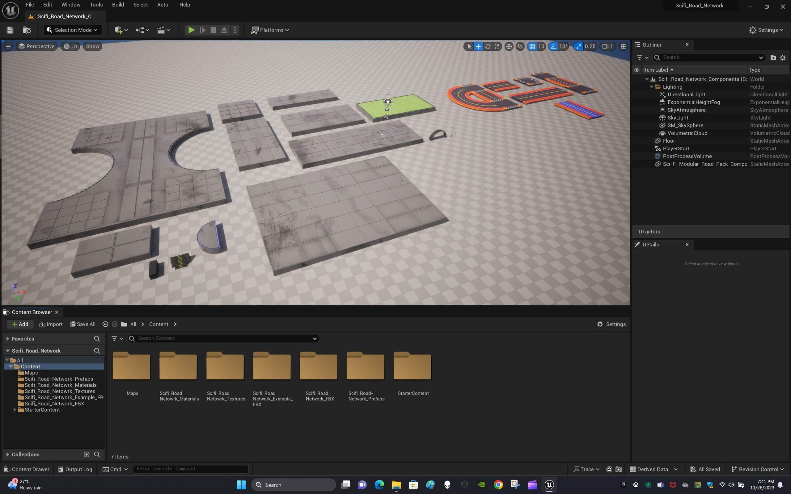 Sci-Fi Modular Road Pack 3D Model by ApuArt