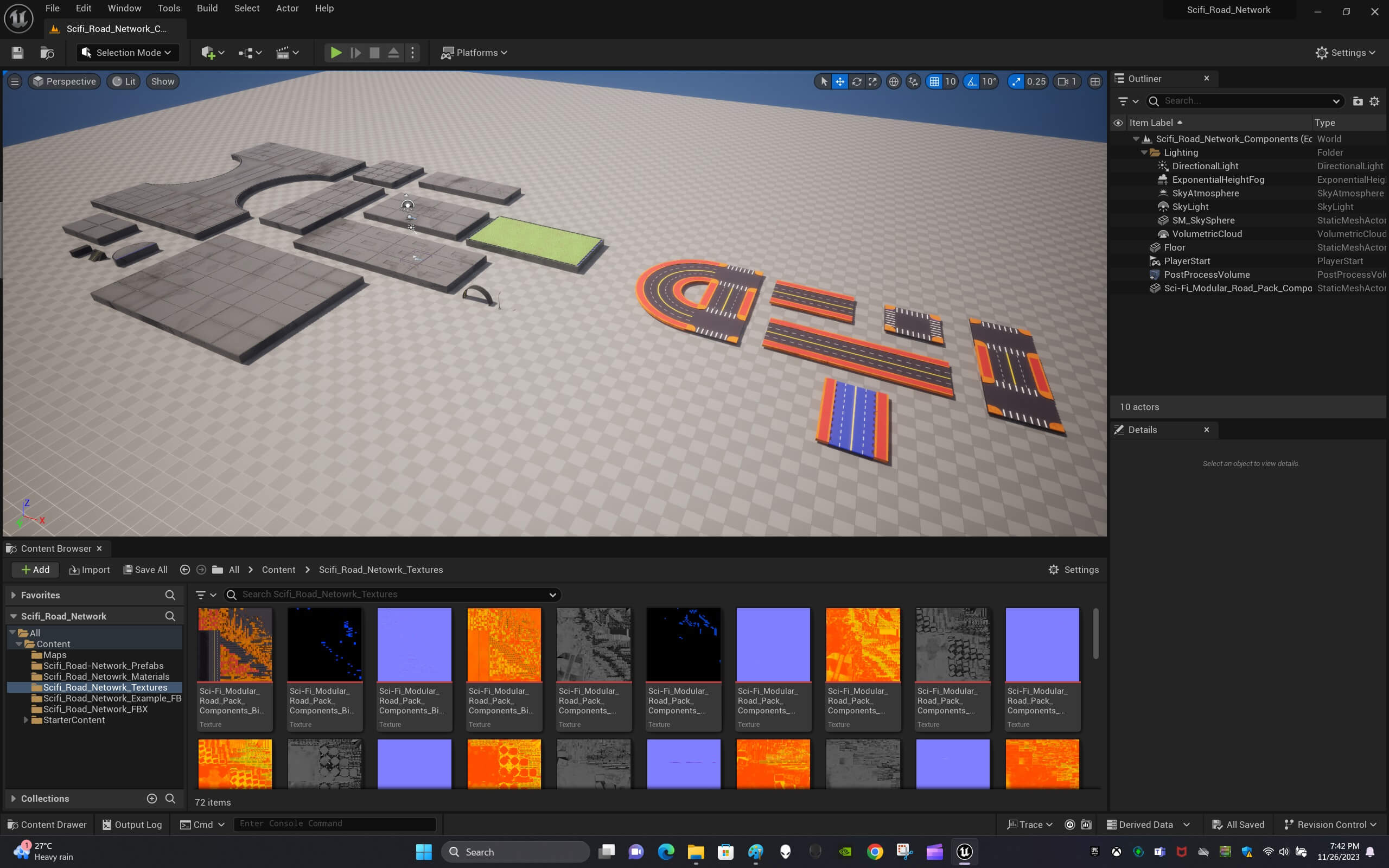 Sci-Fi Modular Road Pack 3D Model by ApuArt