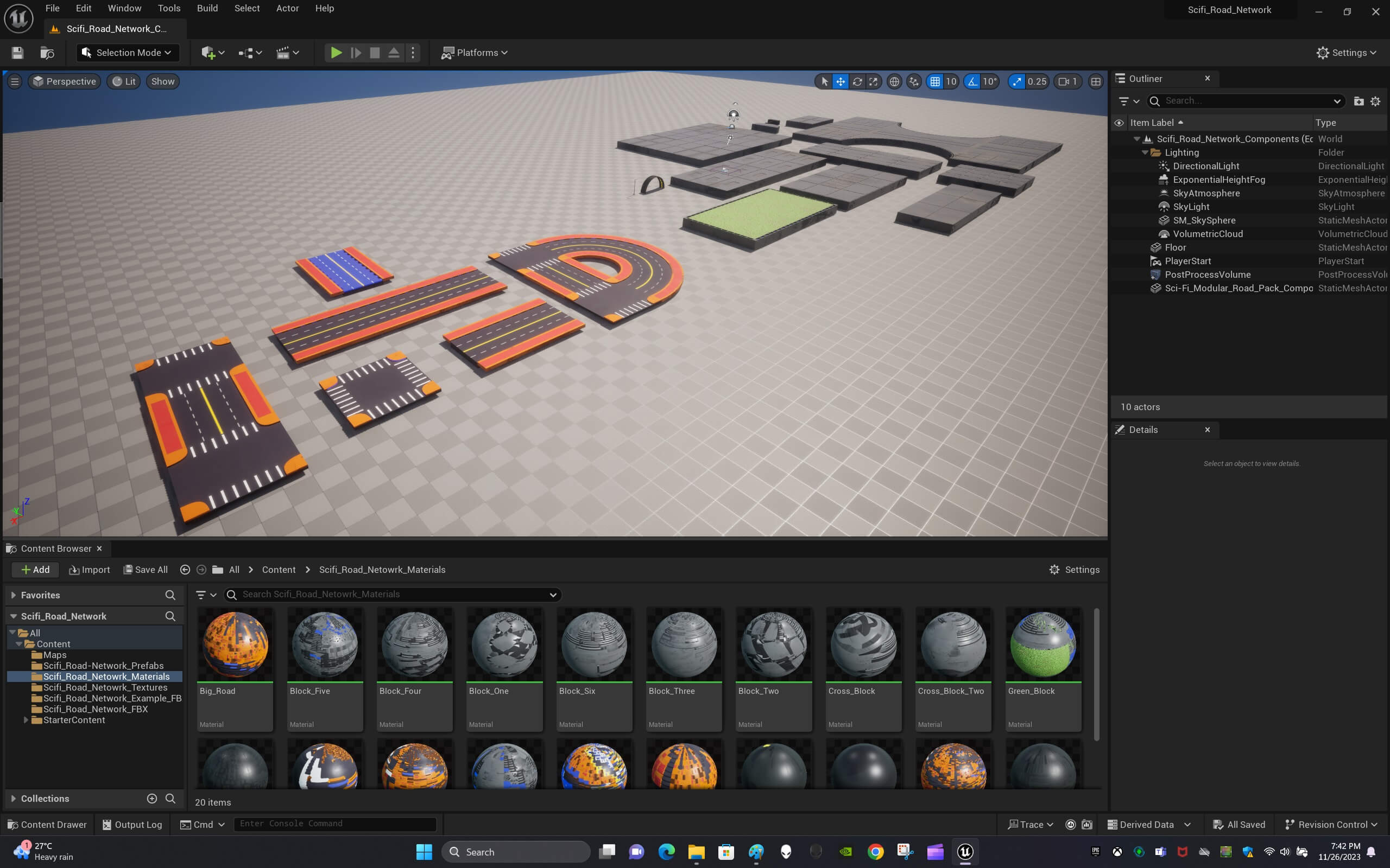 Sci-Fi Modular Road Pack 3D Model by ApuArt