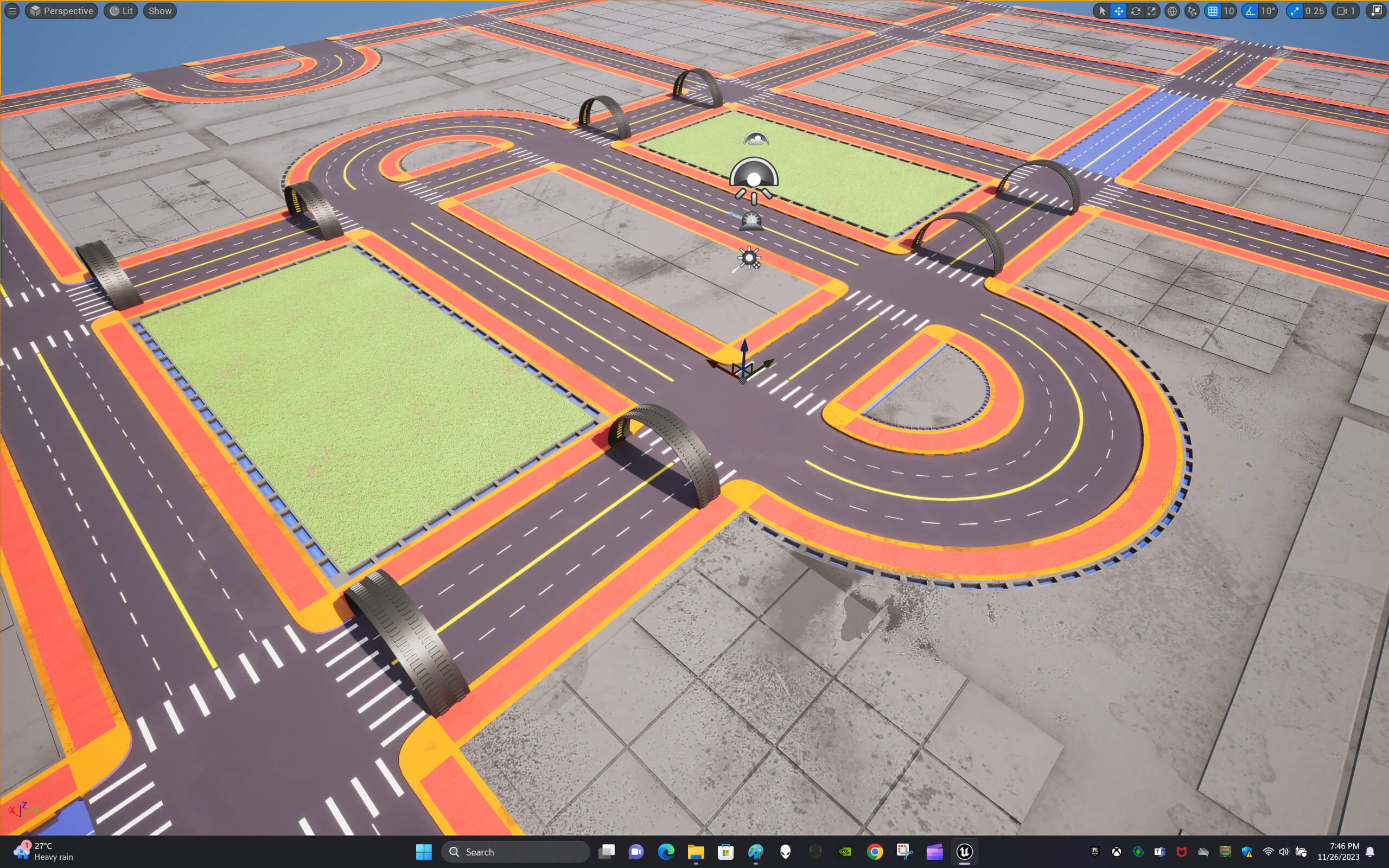 Sci-Fi Modular Road Pack 3D Model by ApuArt
