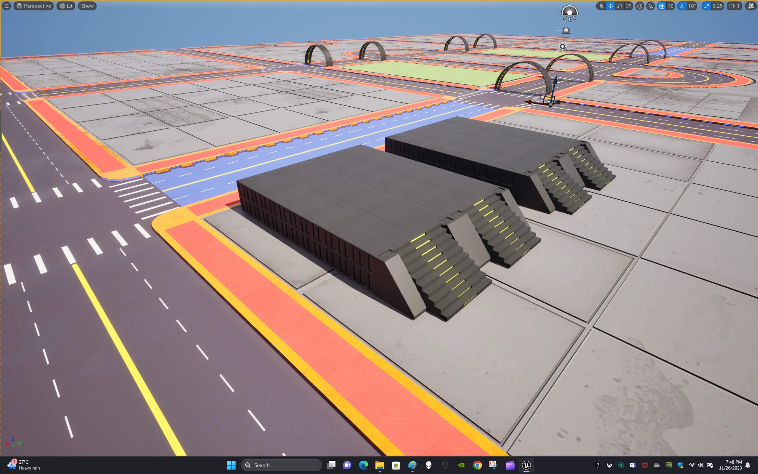 Sci-Fi Modular Road Pack 3D Model by ApuArt