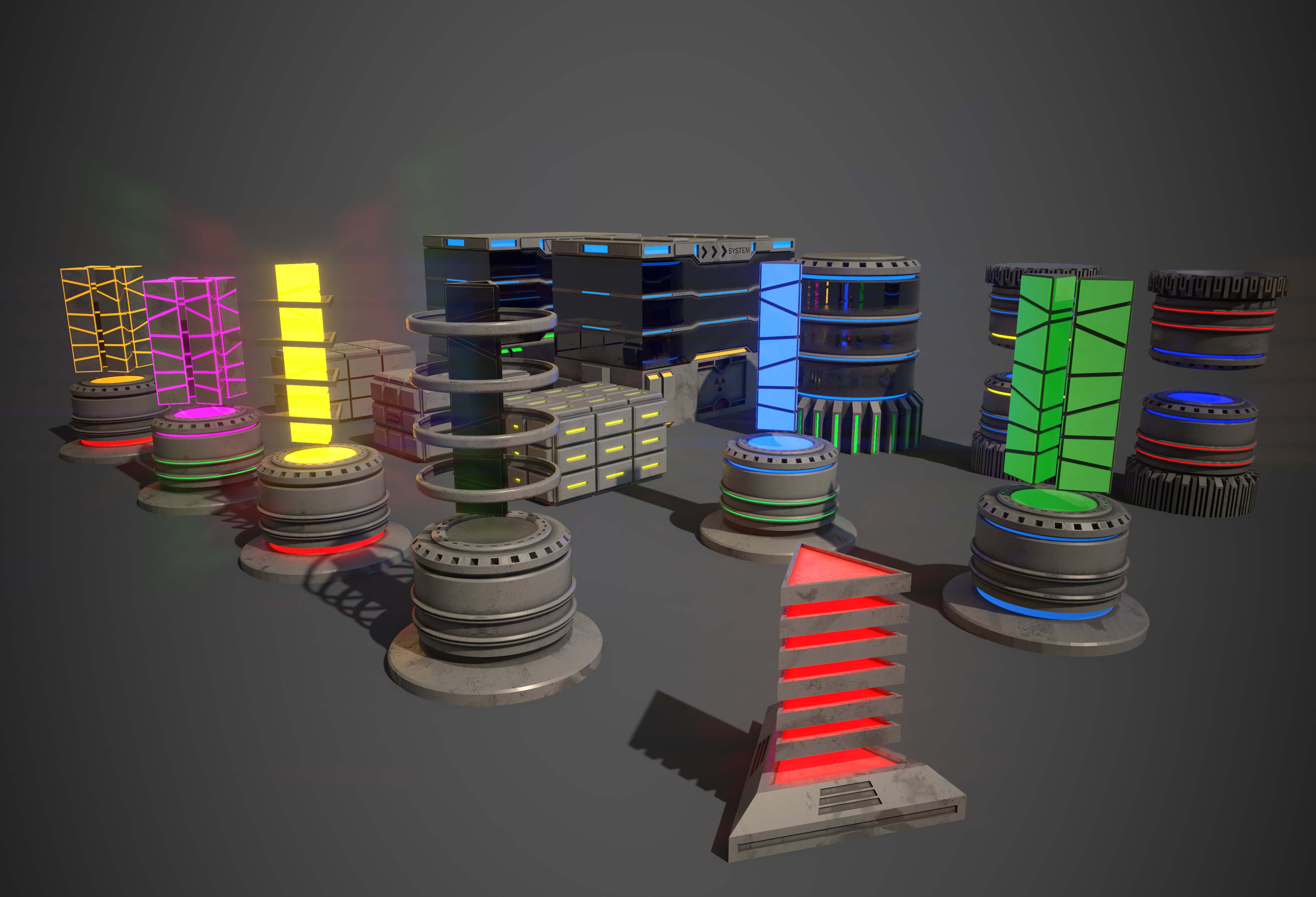 Sci-Fi Props Collection One 3D Model by ApuArt