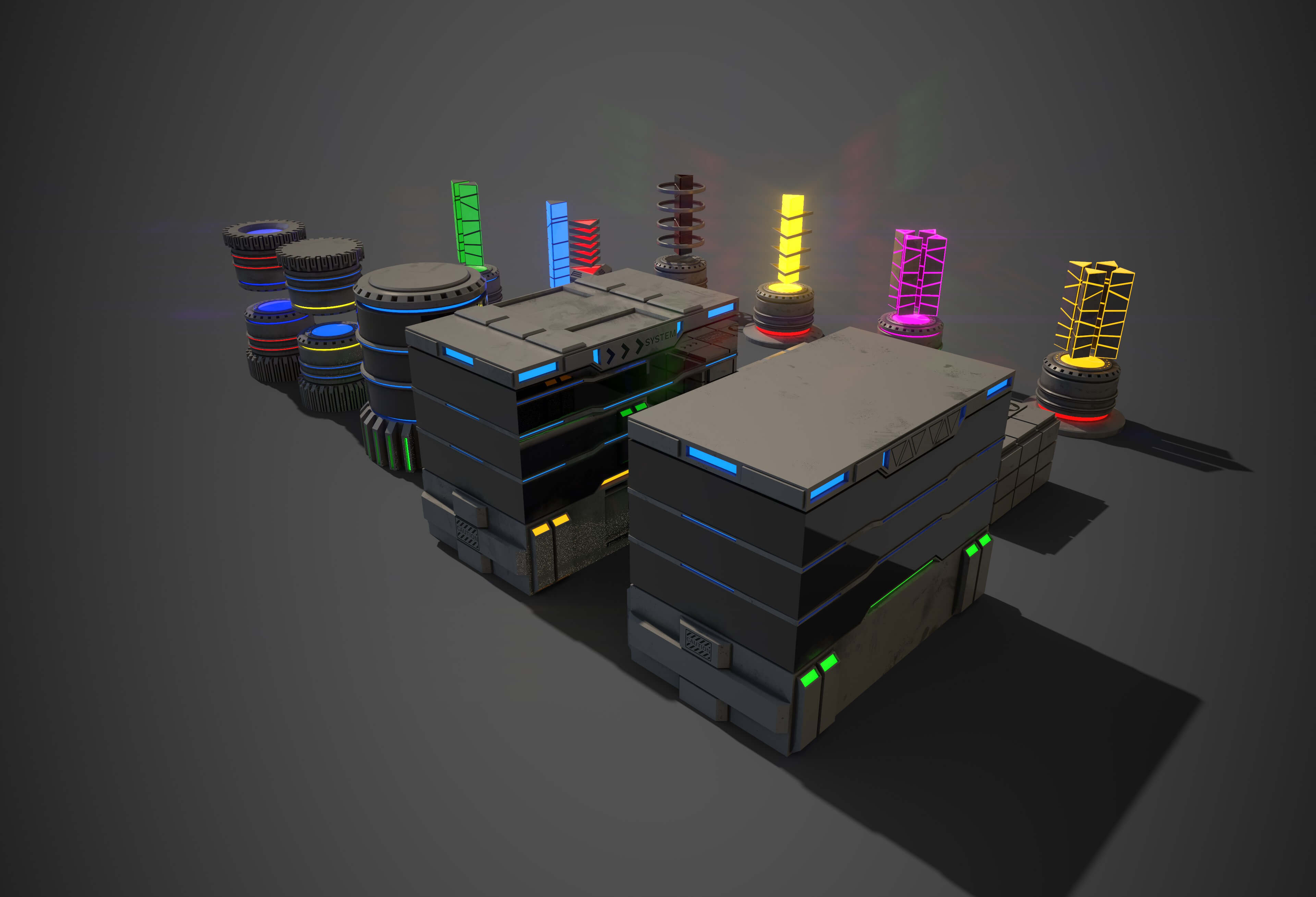 Sci-Fi Props Collection One 3D Model by ApuArt