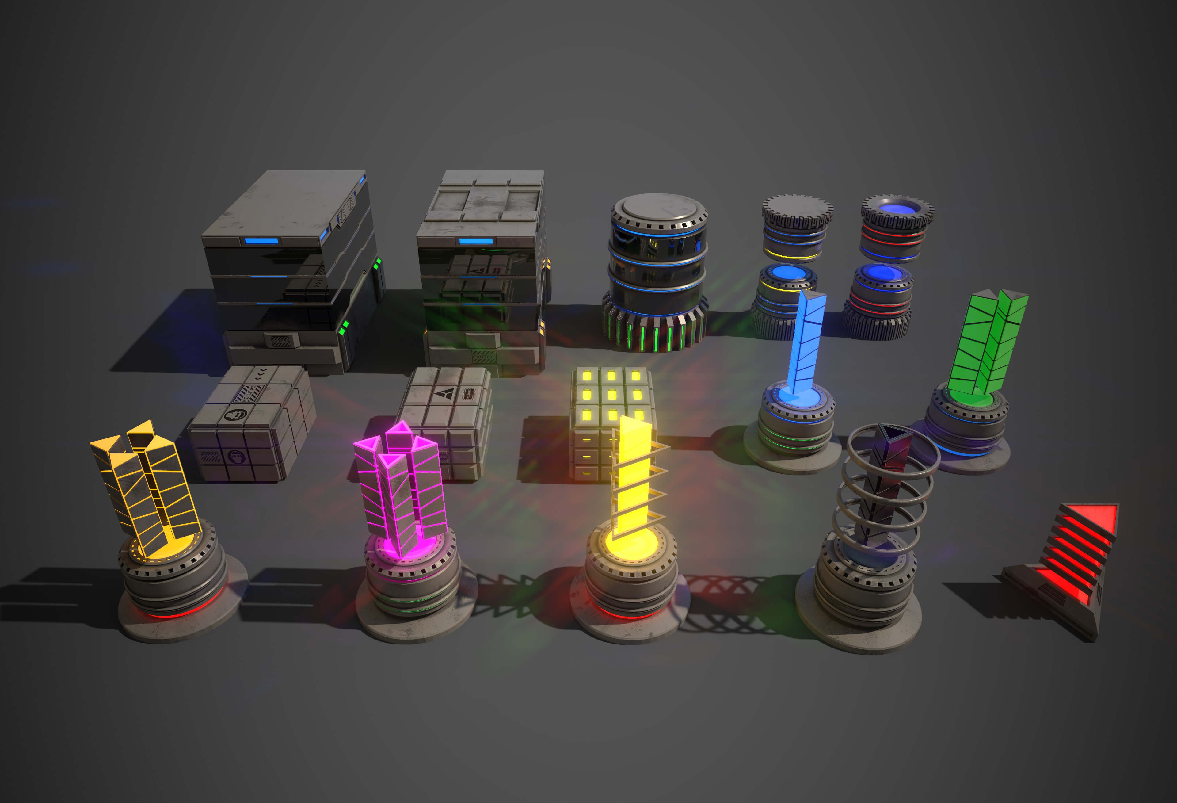 Sci-Fi Props Collection One 3D Model by ApuArt