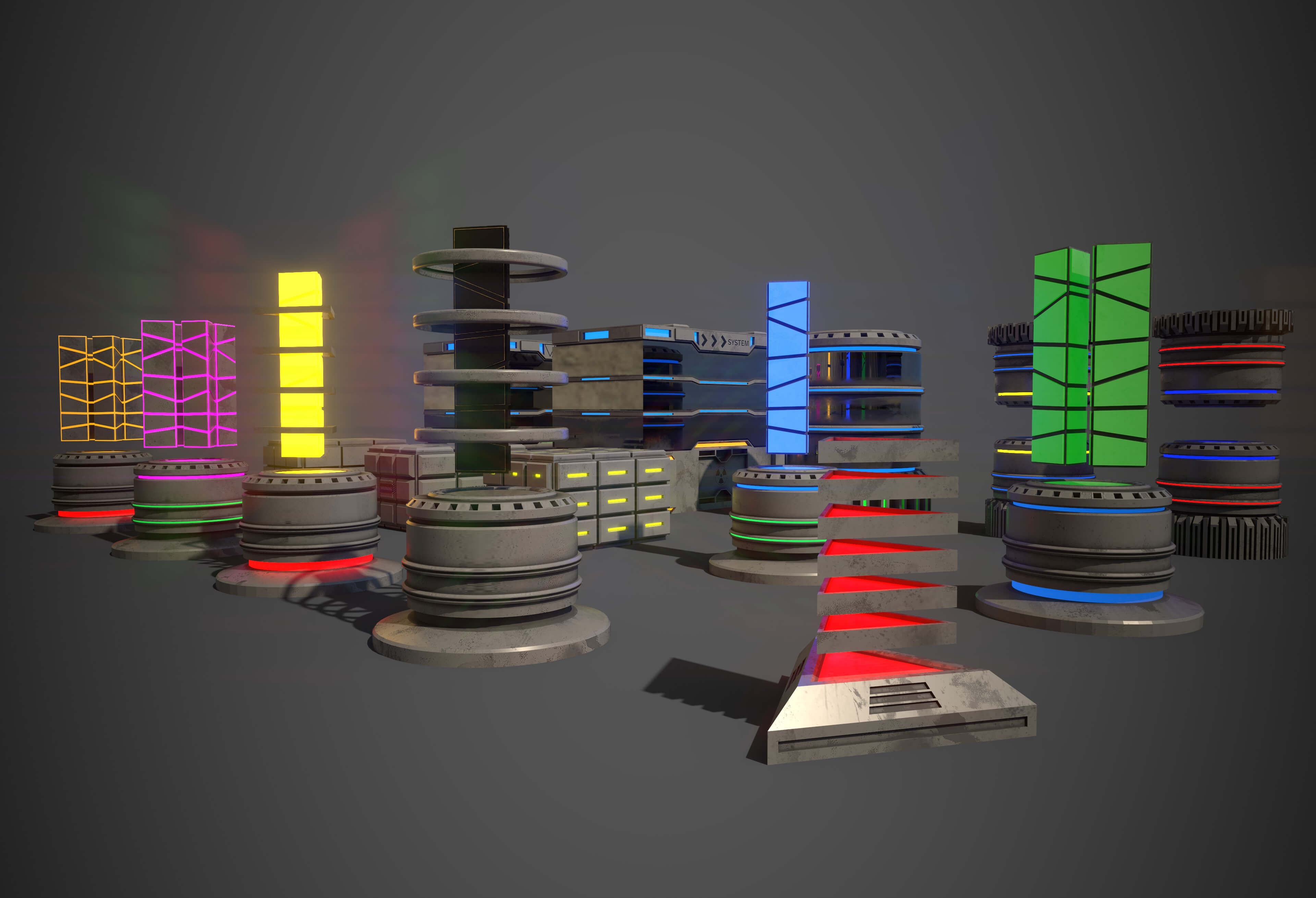 Sci-Fi Props Collection One 3D Model by ApuArt