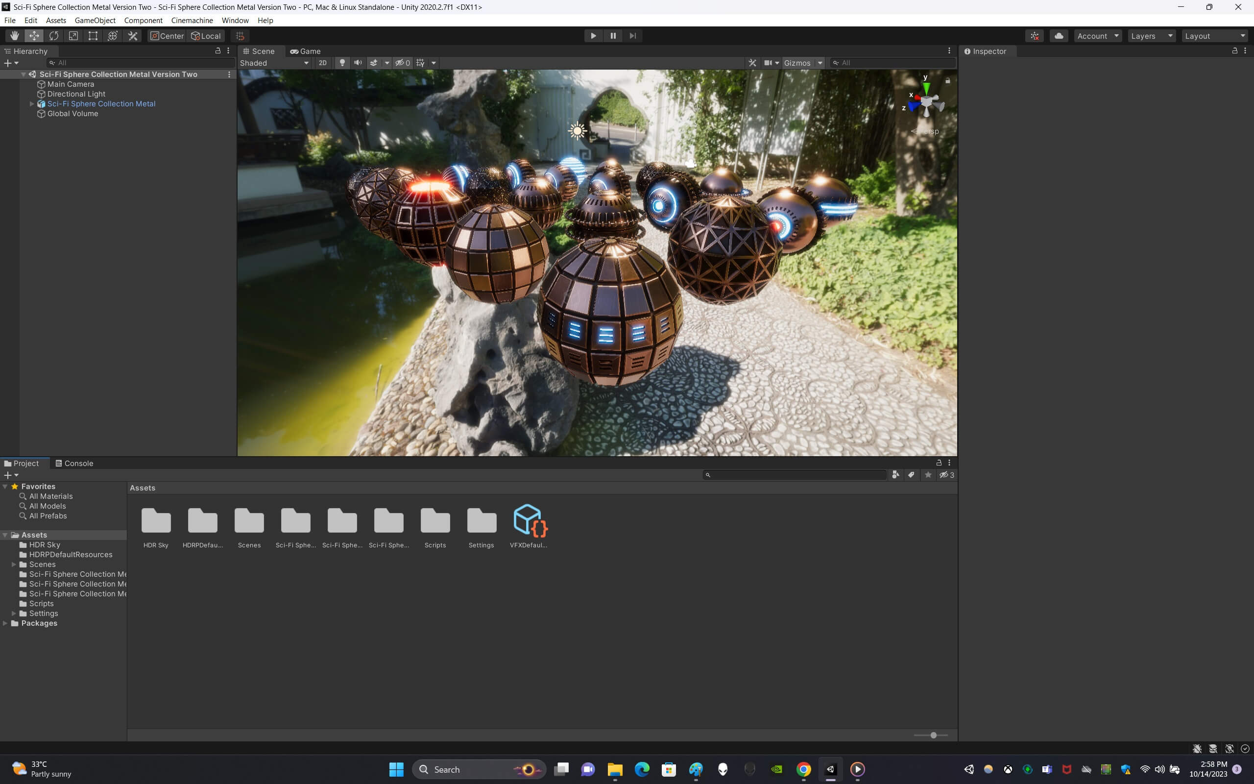 Sci-Fi Sphere Collection Metal Two 3D Model by ApuArt