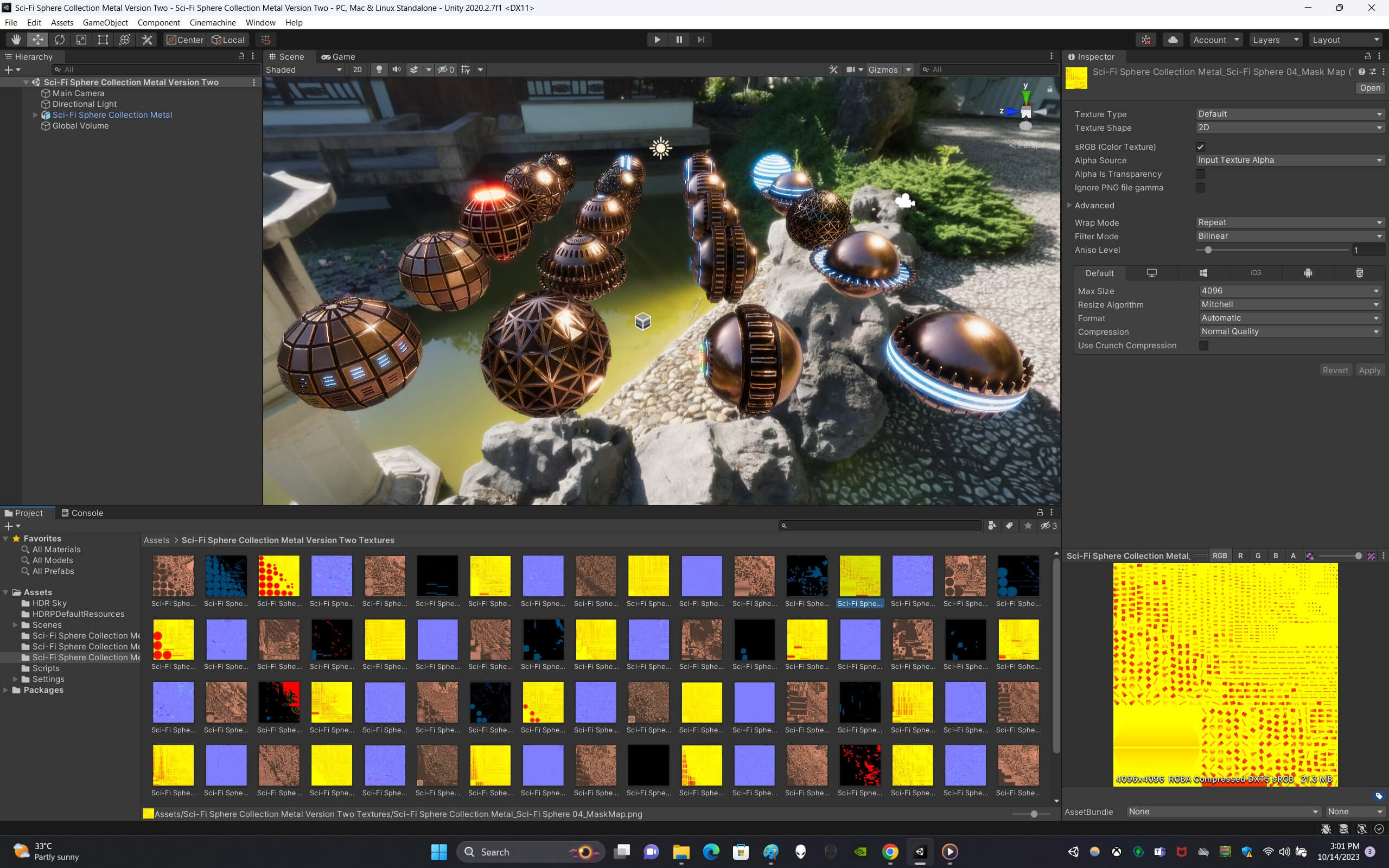 Sci-Fi Sphere Collection Metal Two 3D Model by ApuArt