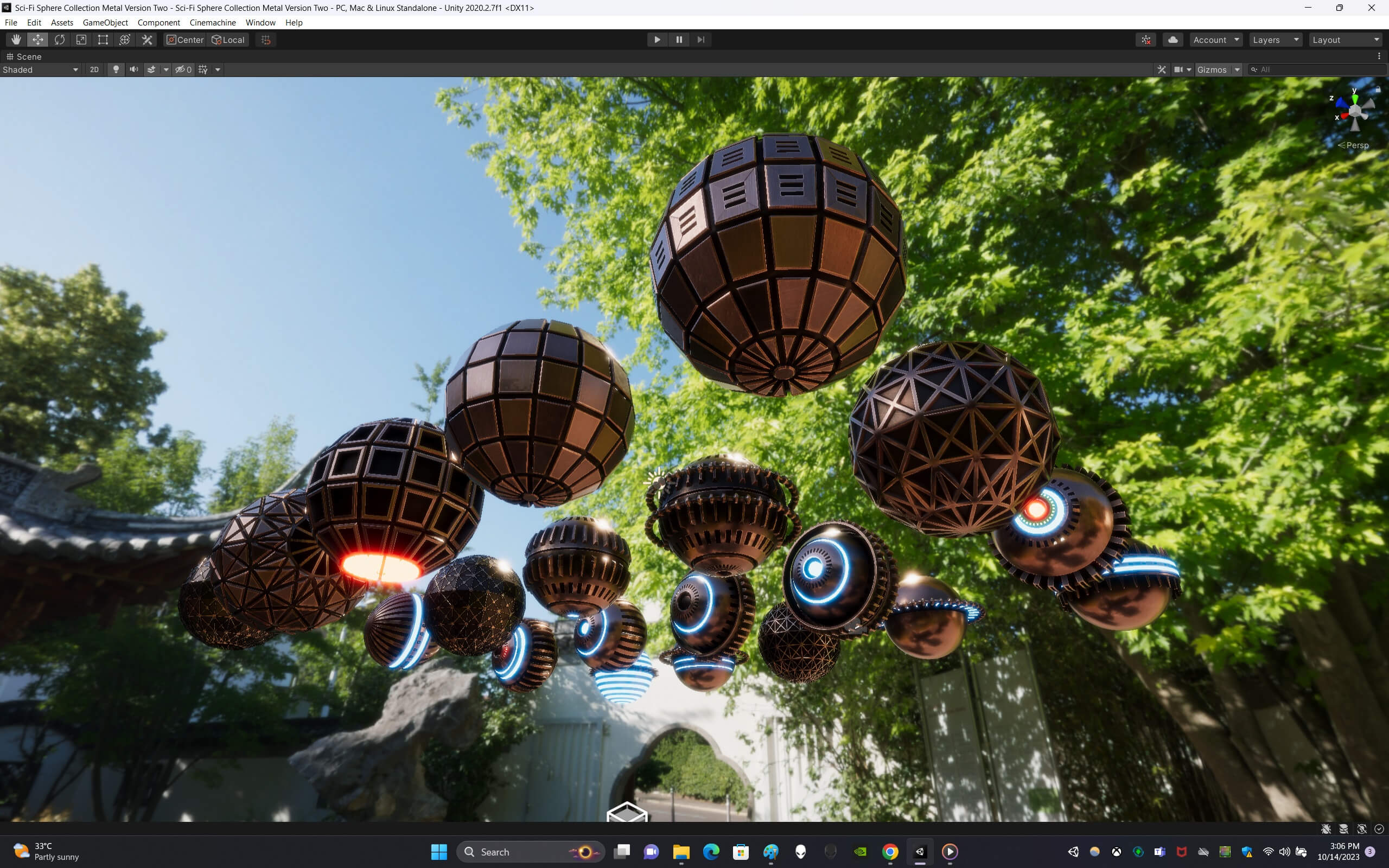 Sci-Fi Sphere Collection Metal Two 3D Model by ApuArt