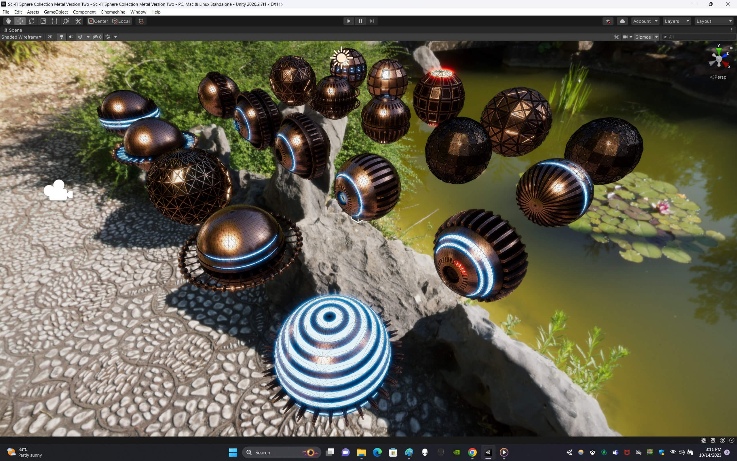 Sci-Fi Sphere Collection Metal Two 3D Model by ApuArt