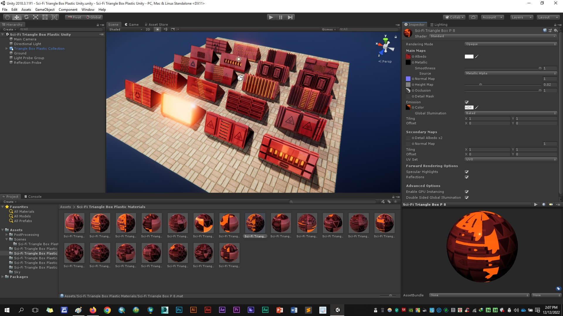 Sci-Fi Triangle Box Plastic 3D Model by ApuArt