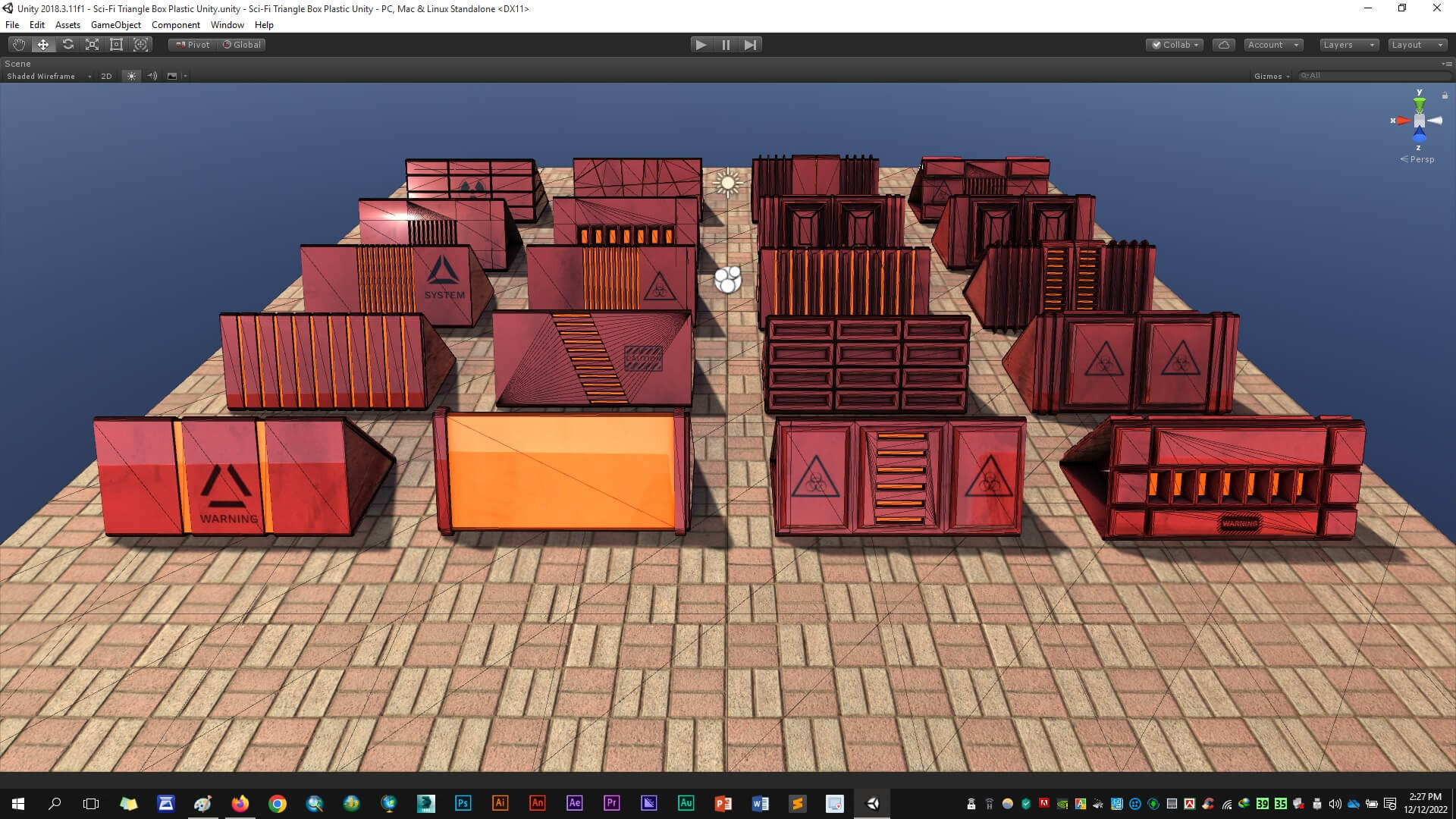 Sci-Fi Triangle Box Plastic 3D Model by ApuArt