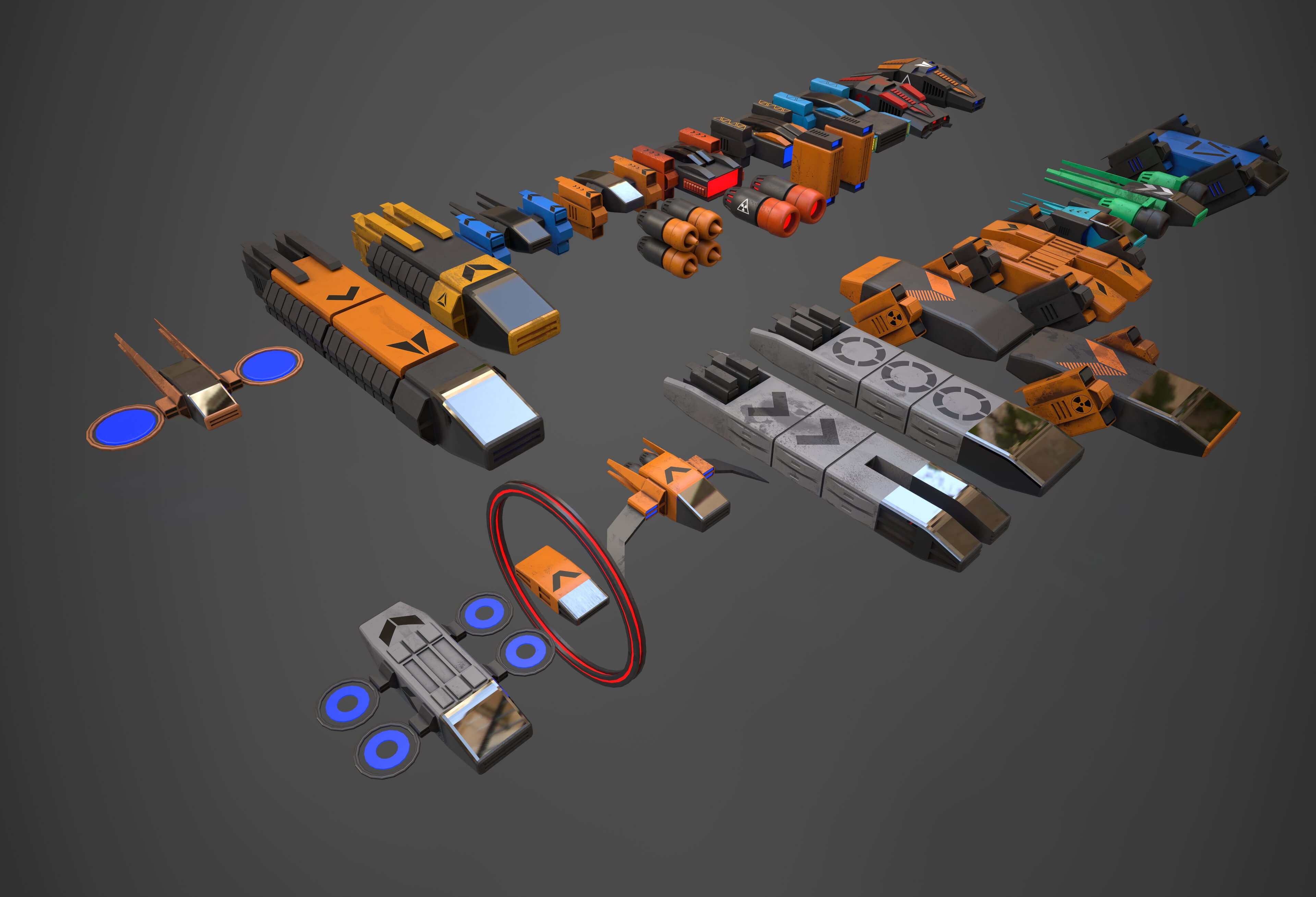 Sci-Fi Hover Car Collection 3D Model by ApuArt