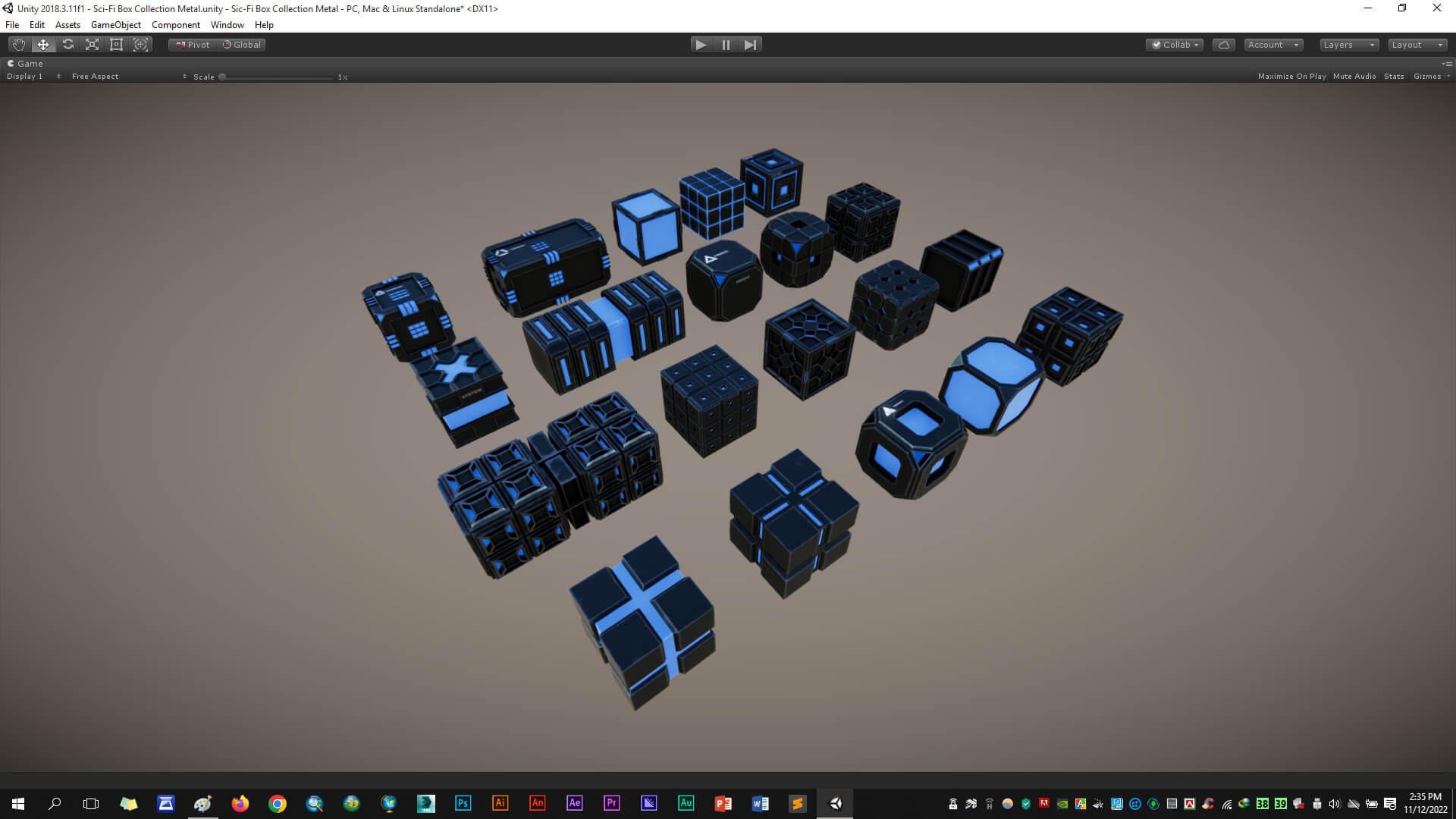 Sic-Fi Box Collection Metal 3D Model by ApuArt