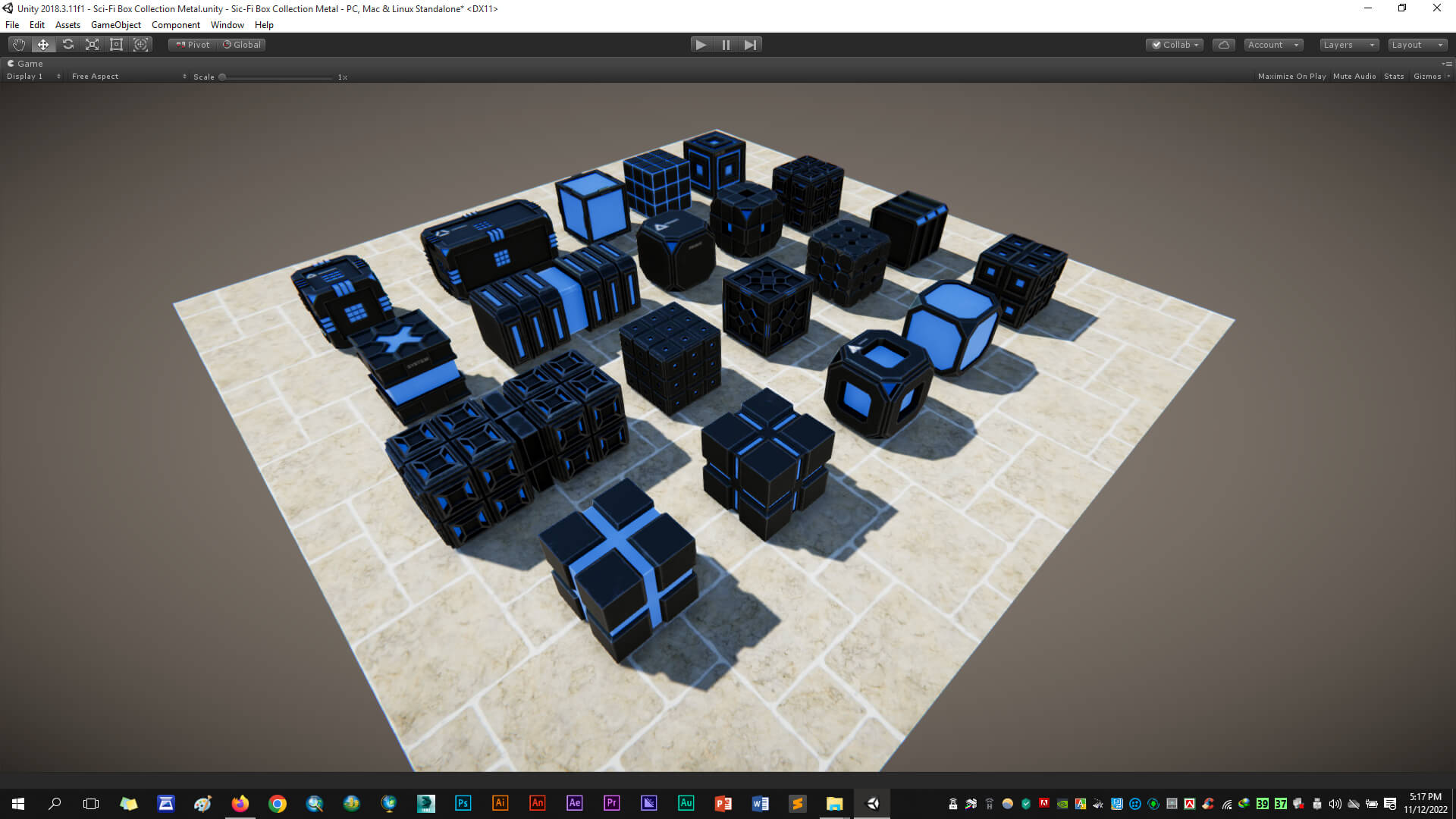 Sic-Fi Box Collection Metal 3D Model by ApuArt