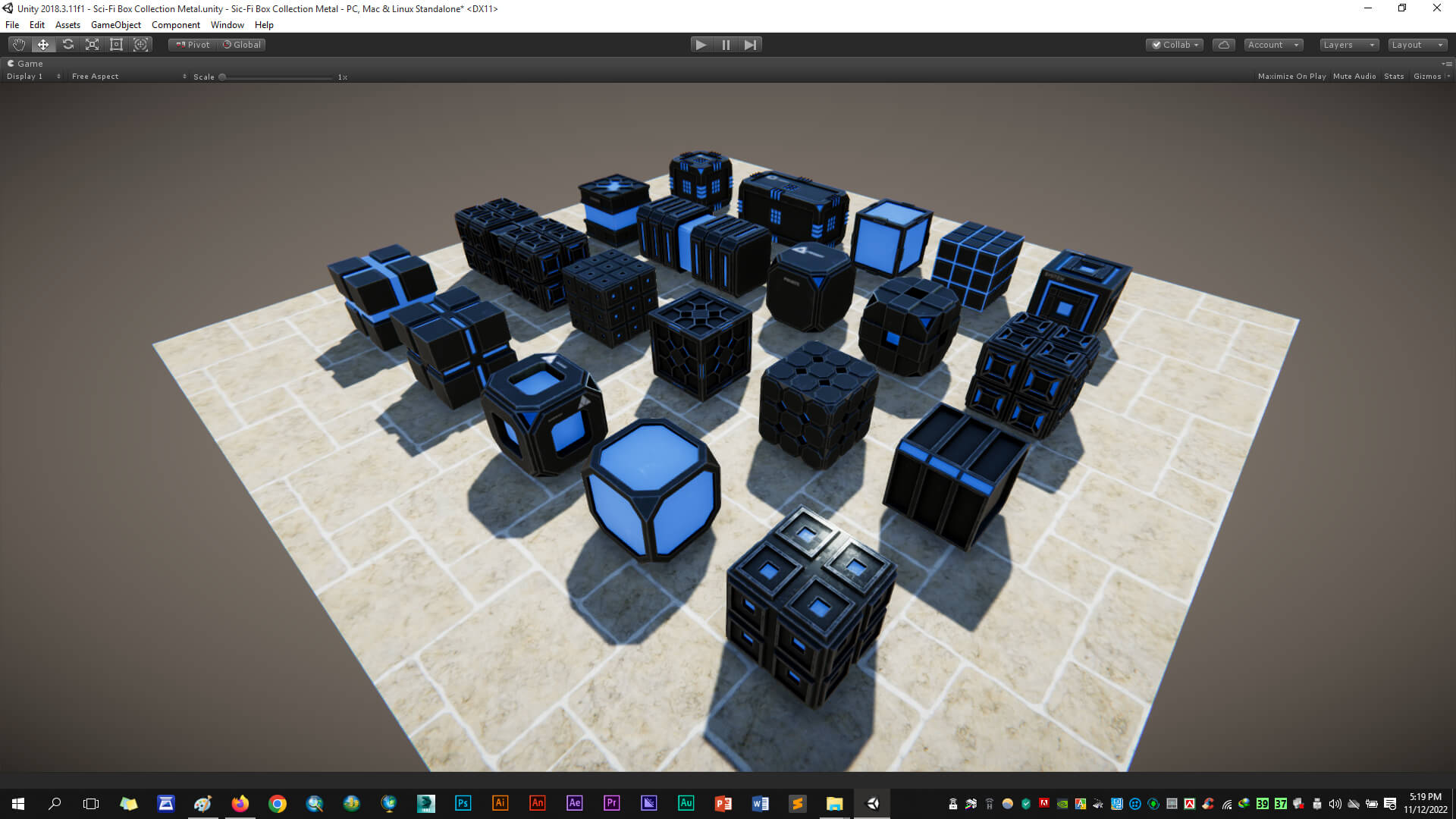 Sic-Fi Box Collection Metal 3D Model by ApuArt