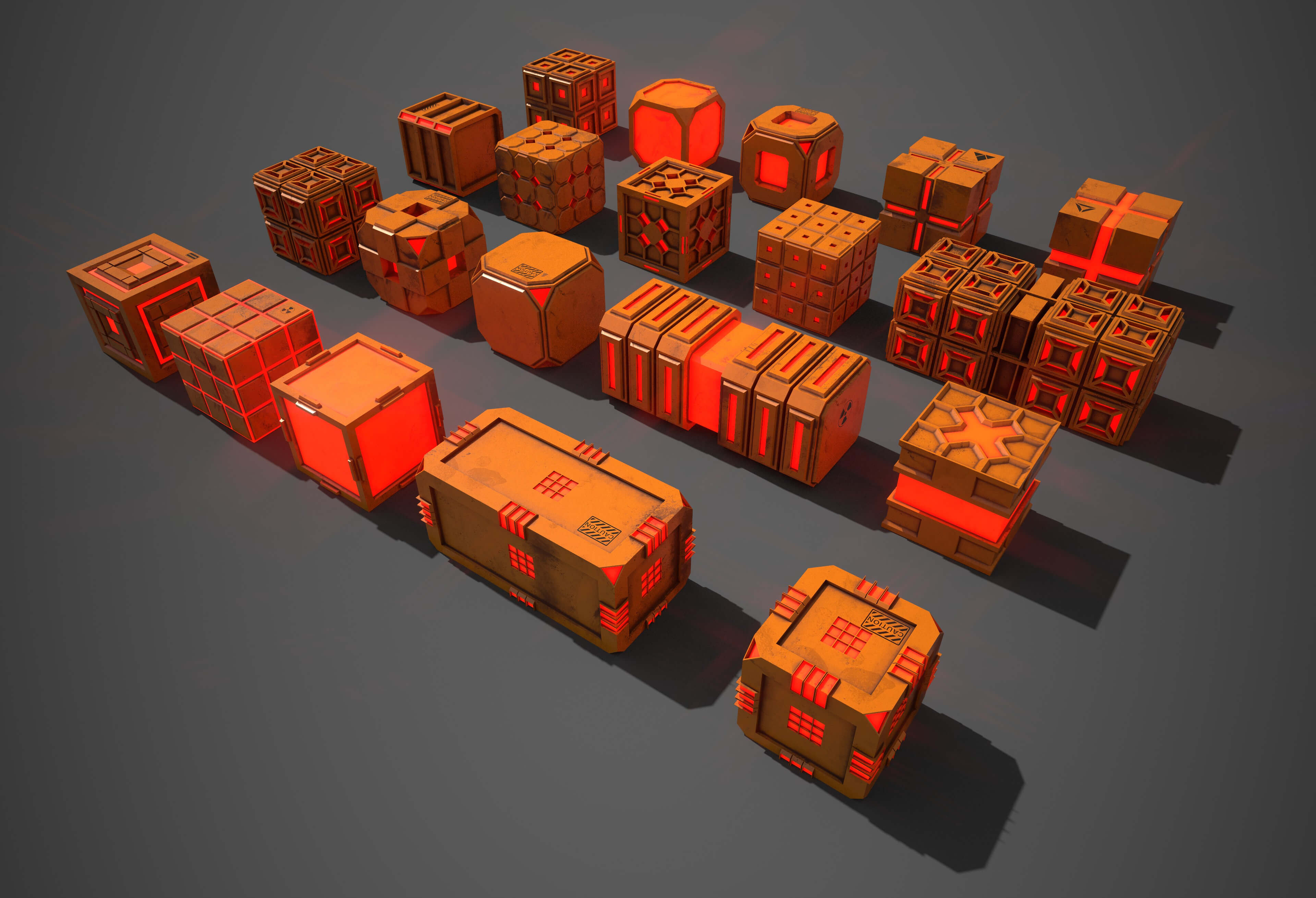Sic-Fi Box Collection Plastic 3D Model by ApuArt