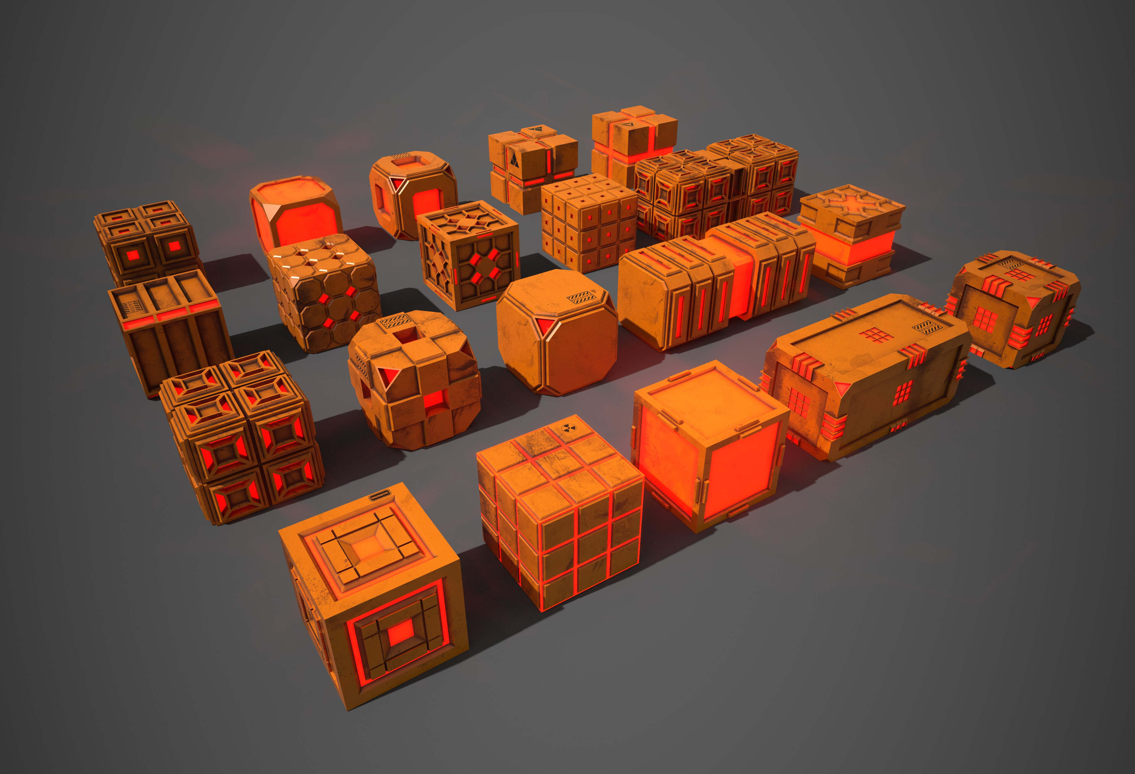 Sic-Fi Box Collection Plastic 3D Model by ApuArt