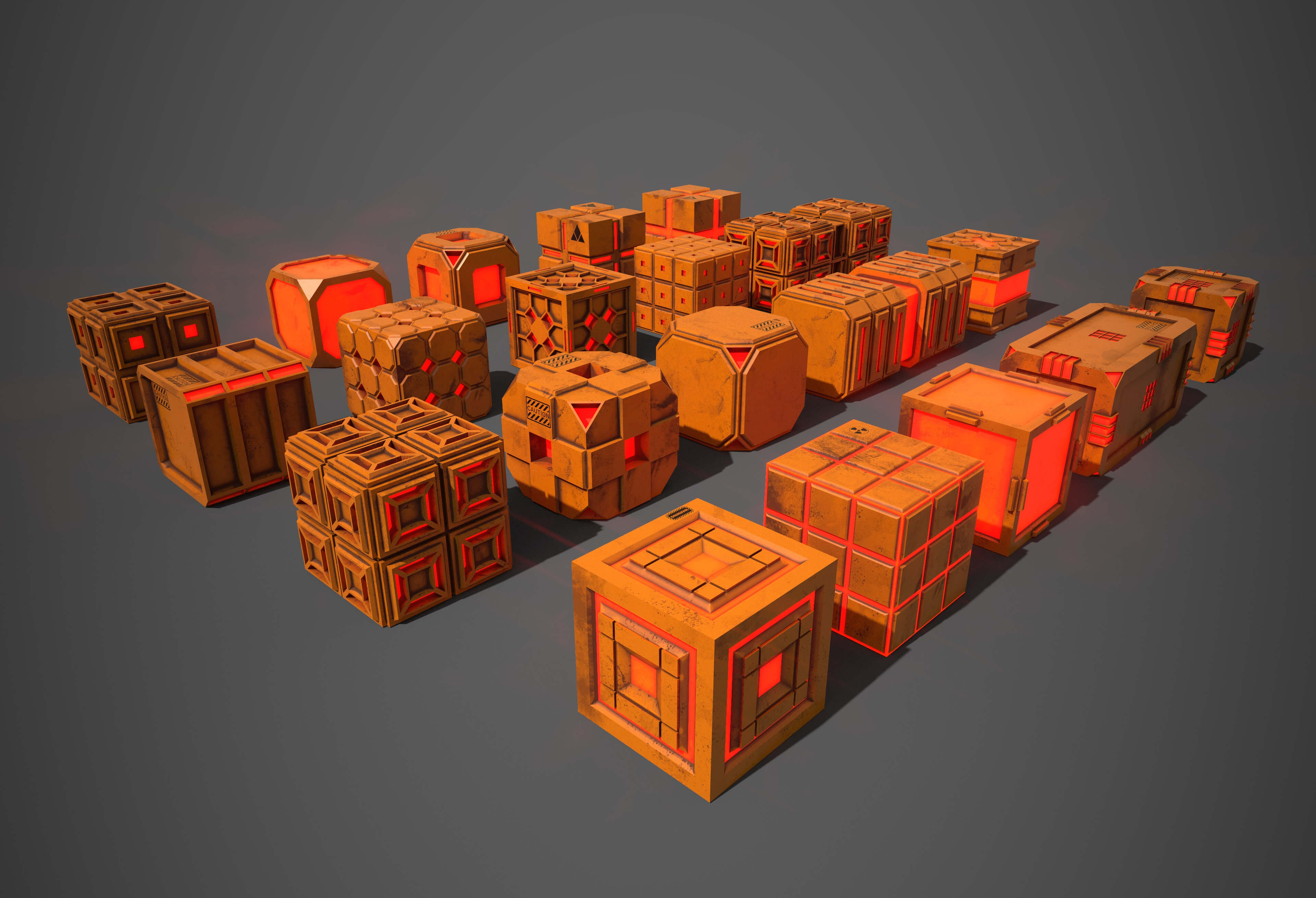 Sic-Fi Box Collection Plastic 3D Model by ApuArt